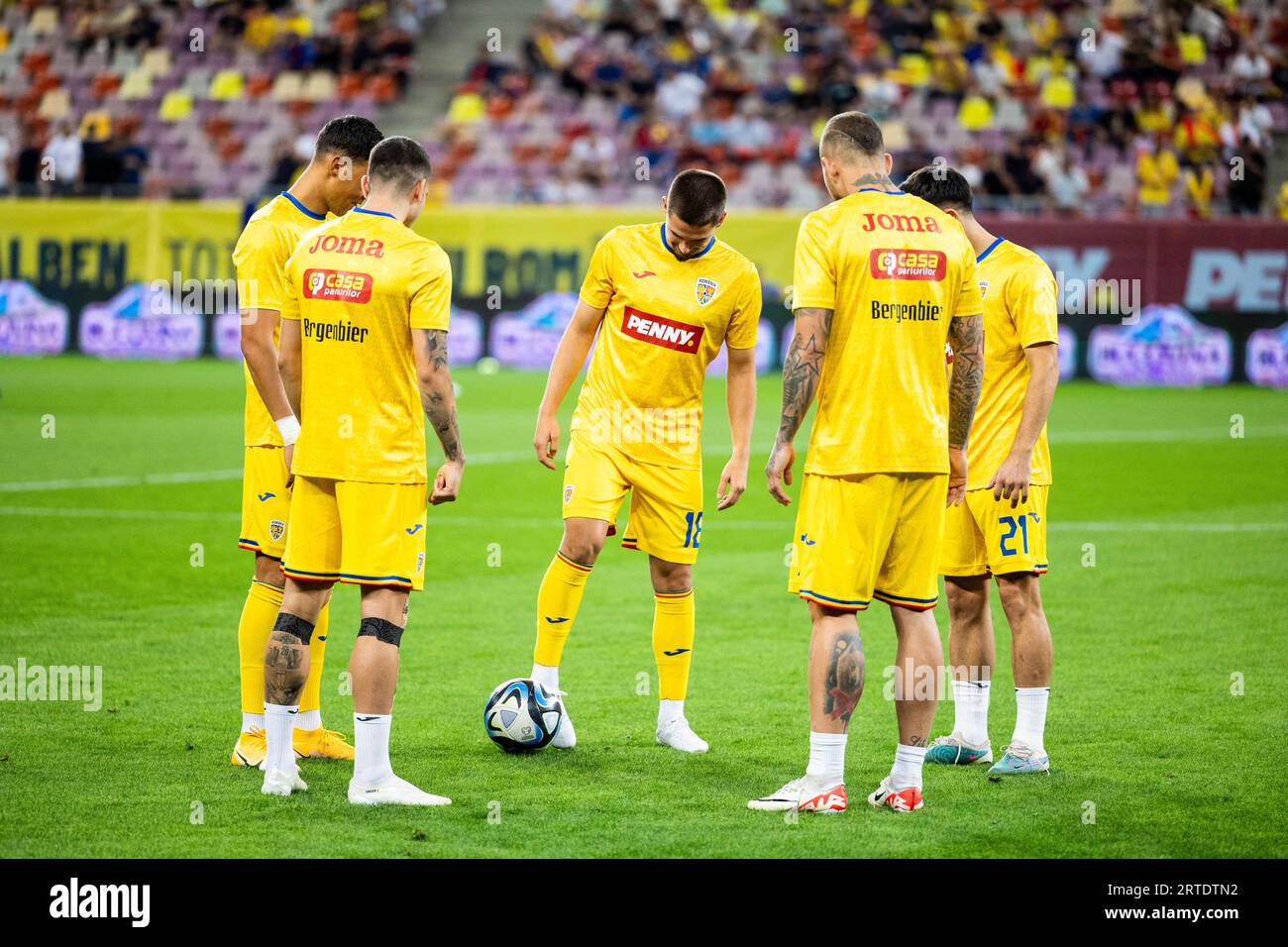 Razvan Marin of Romania warming up during the UEFA Euro 2024, European ...