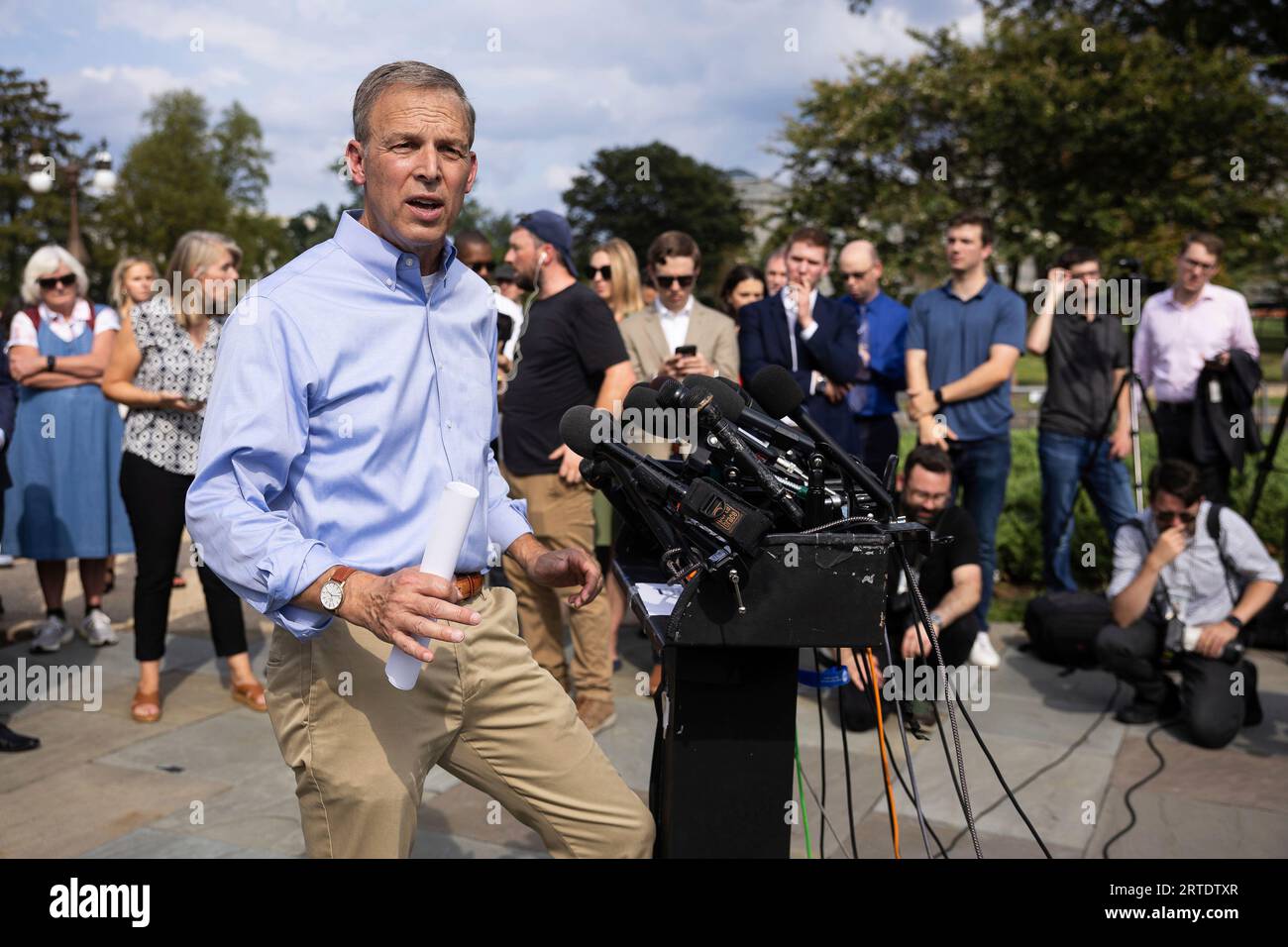 House Freedom Caucus Chair Scott Perry (R-Pa.) speaks during a press ...