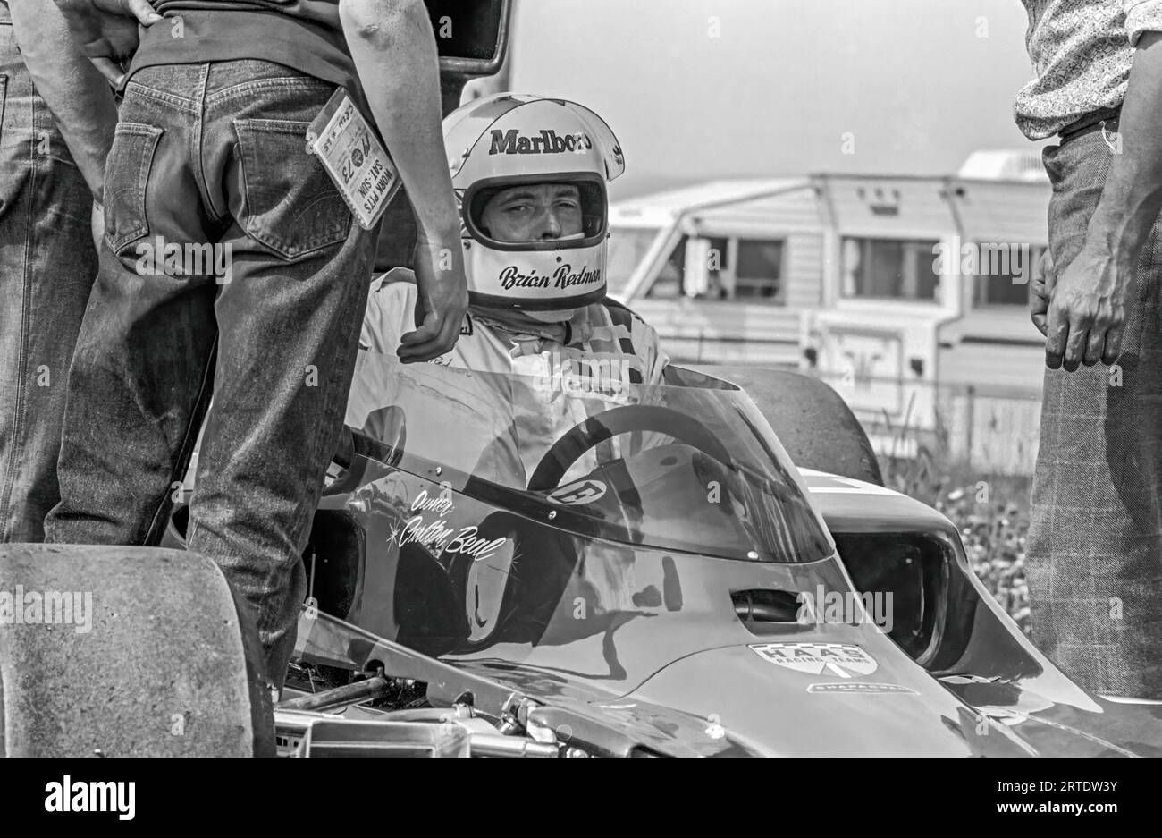 Brian redman in a Carl Hass Racing Lola T330 at the 1973 Watkins Glen ...