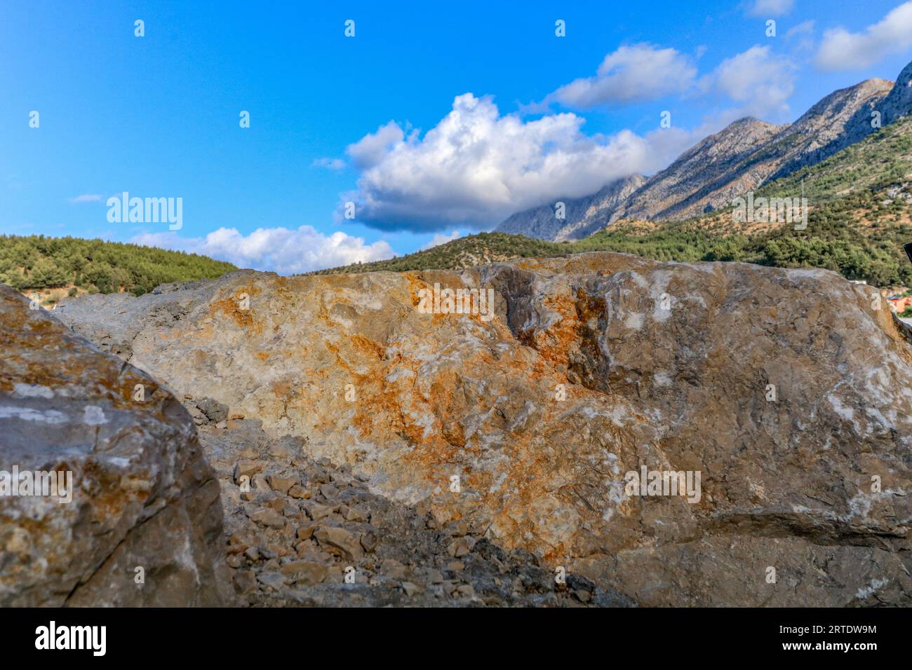 View of the bay and the port of Drvenik n Croatia Stock Photo - Alamy