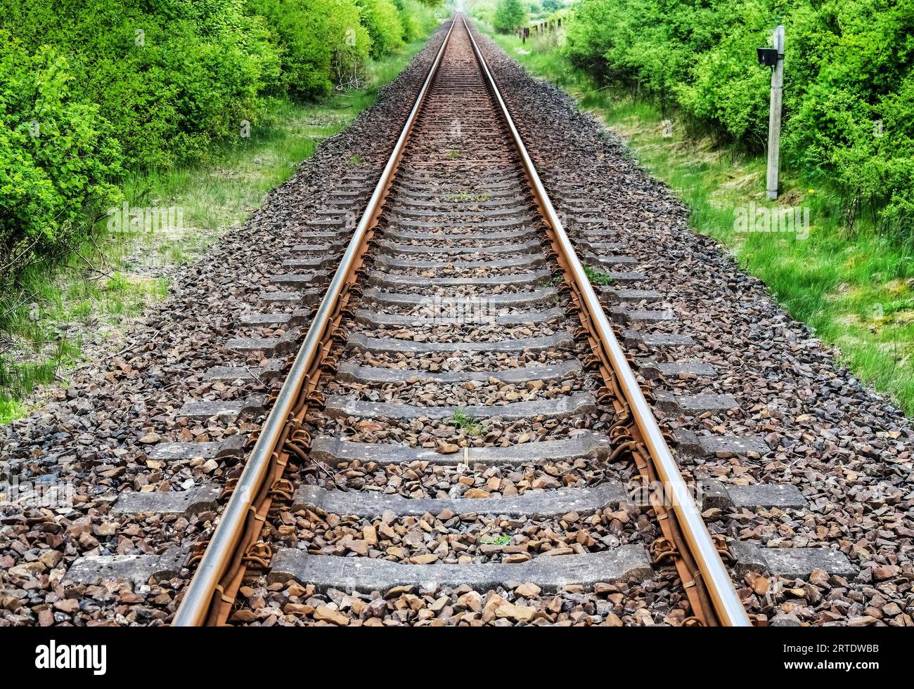 Multiple Railroad Tracks With Junctions At A Railway Station In A ...
