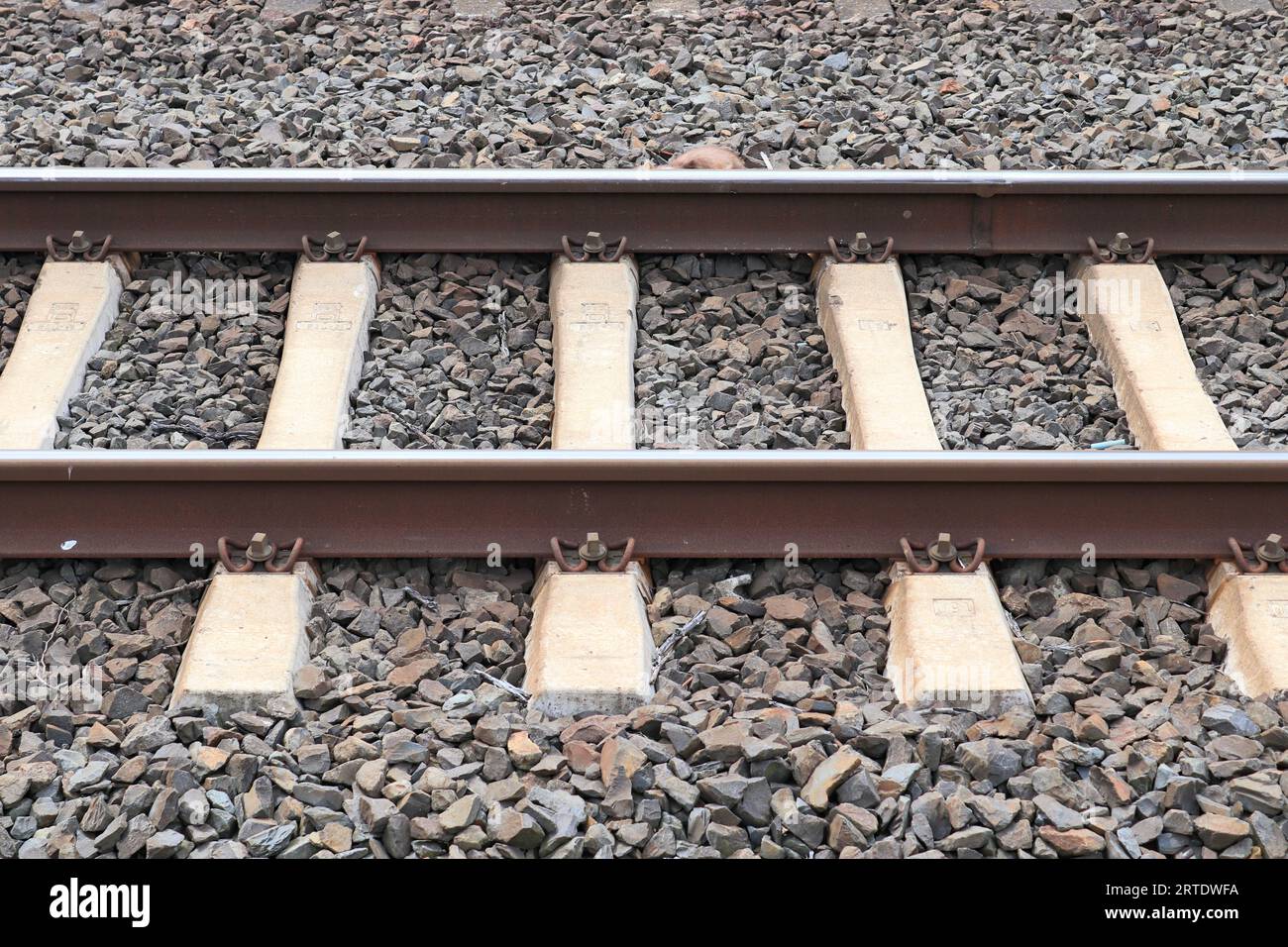 Multiple Railroad Tracks With Junctions At A Railway Station In A ...