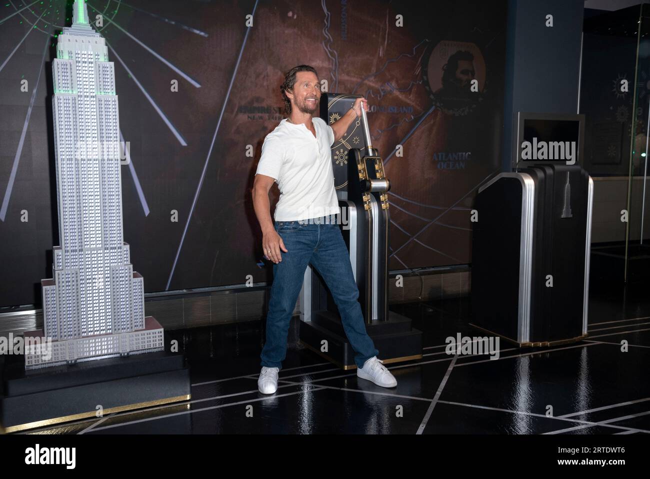 Actor Matthew McConaughey poses at the Empire State Building on Tuesday ...