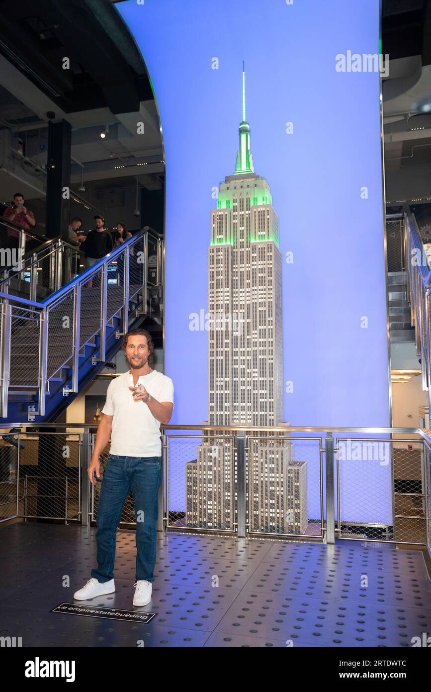 Actor Matthew McConaughey poses at the Empire State Building on Tuesday ...