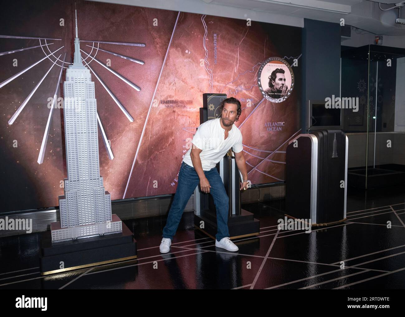 Actor Matthew McConaughey poses at the Empire State Building on Tuesday ...