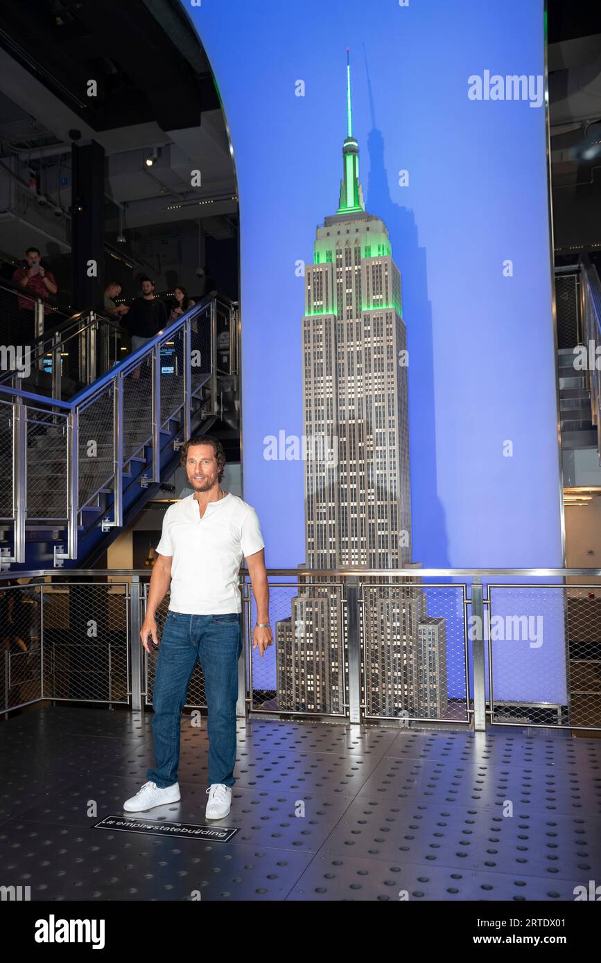 Actor Matthew McConaughey poses at the Empire State Building on Tuesday ...
