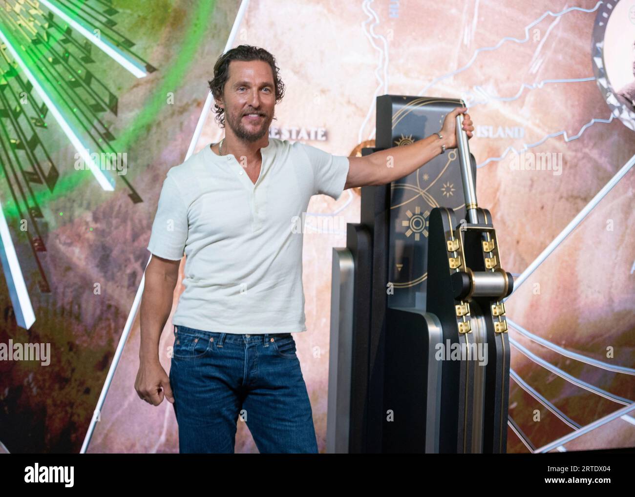 Actor Matthew McConaughey poses at the Empire State Building on Tuesday ...