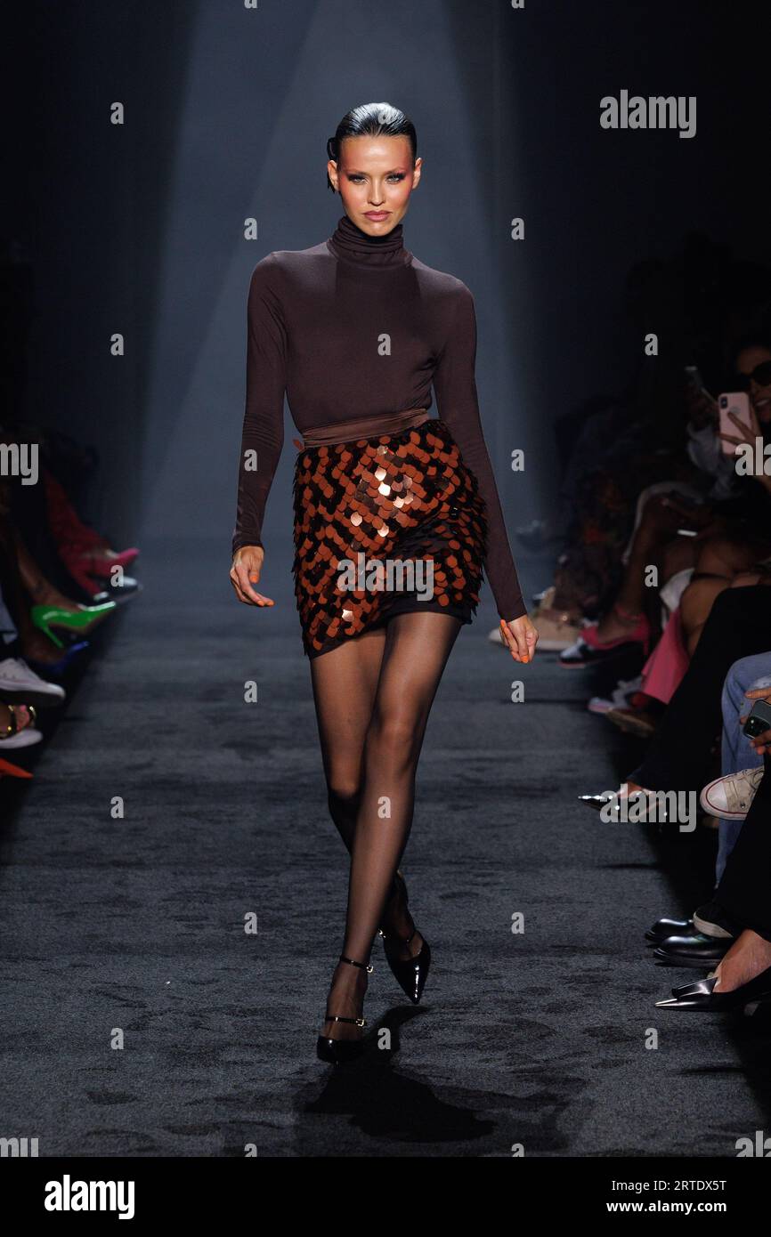 New York, USA. 10th Sep, 2023. Model Dasha Abdulova walks on the runway at the Sergio Hudson ...