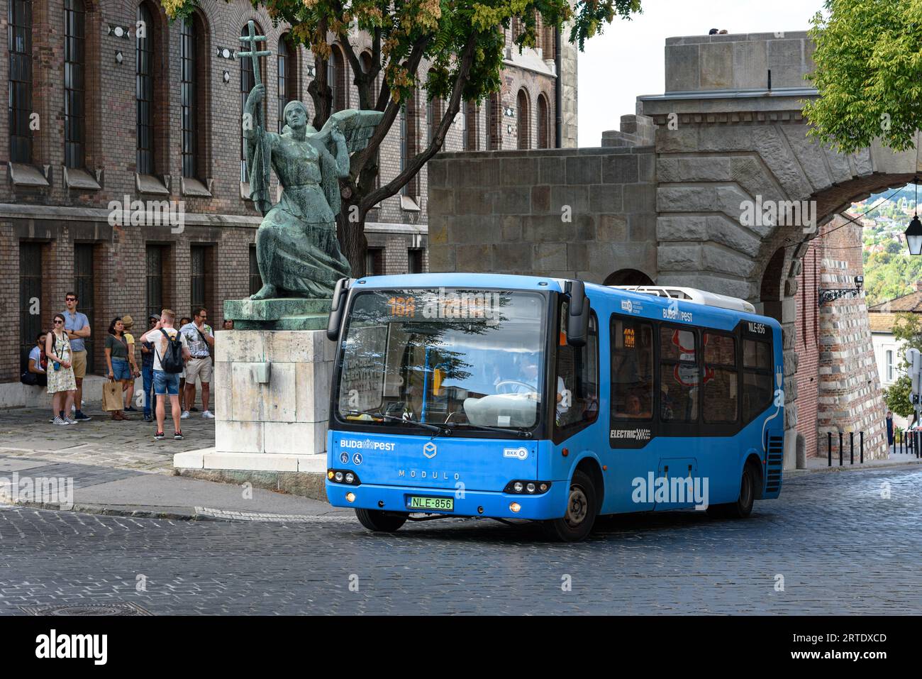 A Modulo C68 bus entering the Buda Castle District at the Vienna Gate ...