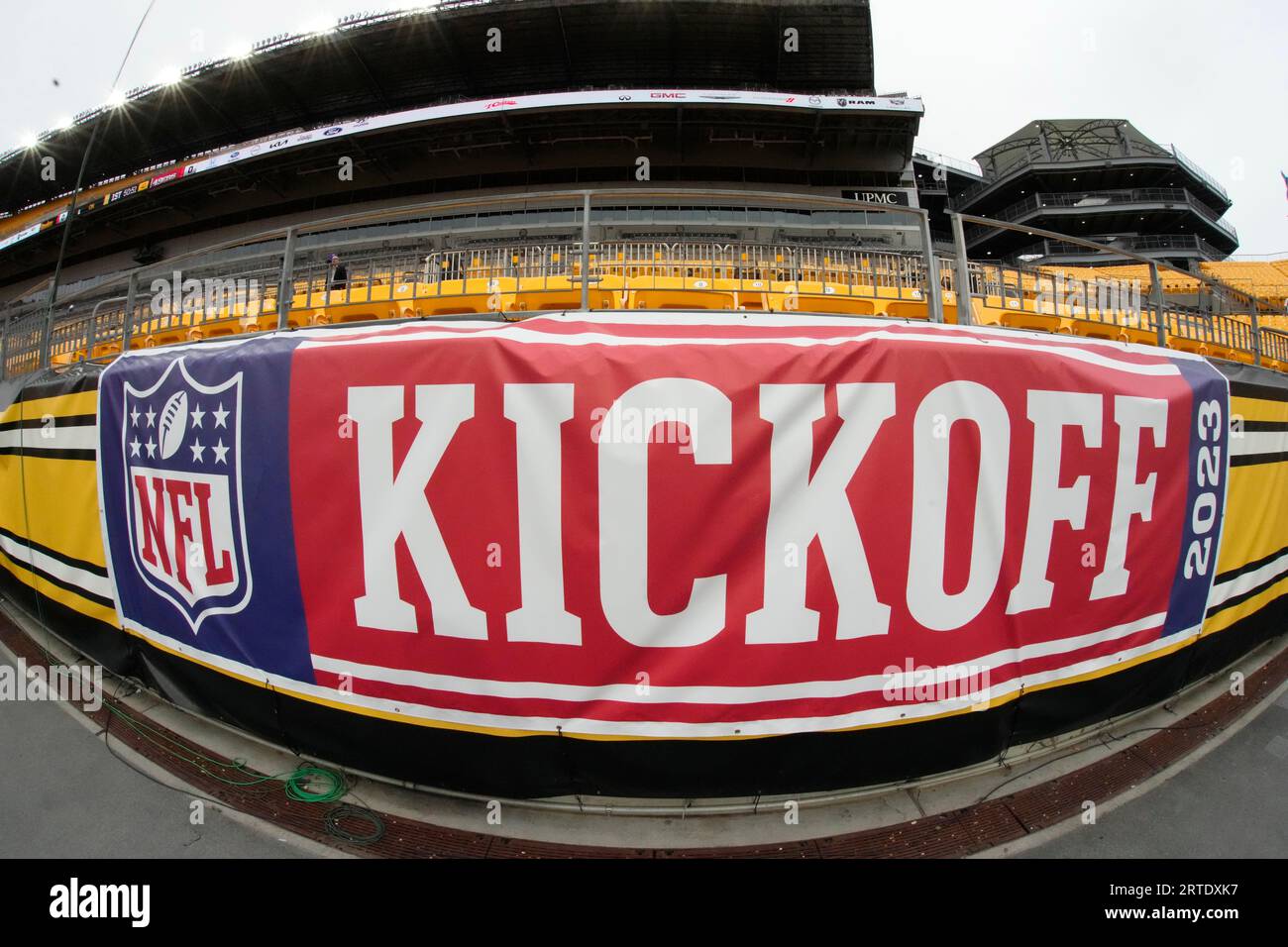 This is a KICKOFF banner at Acrisure Stadium before an NFL football ...
