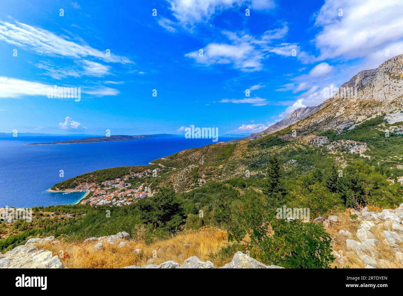 Gradina Fortress Ruins In Drvenik Biokovo Mountain in Croatia Stock ...