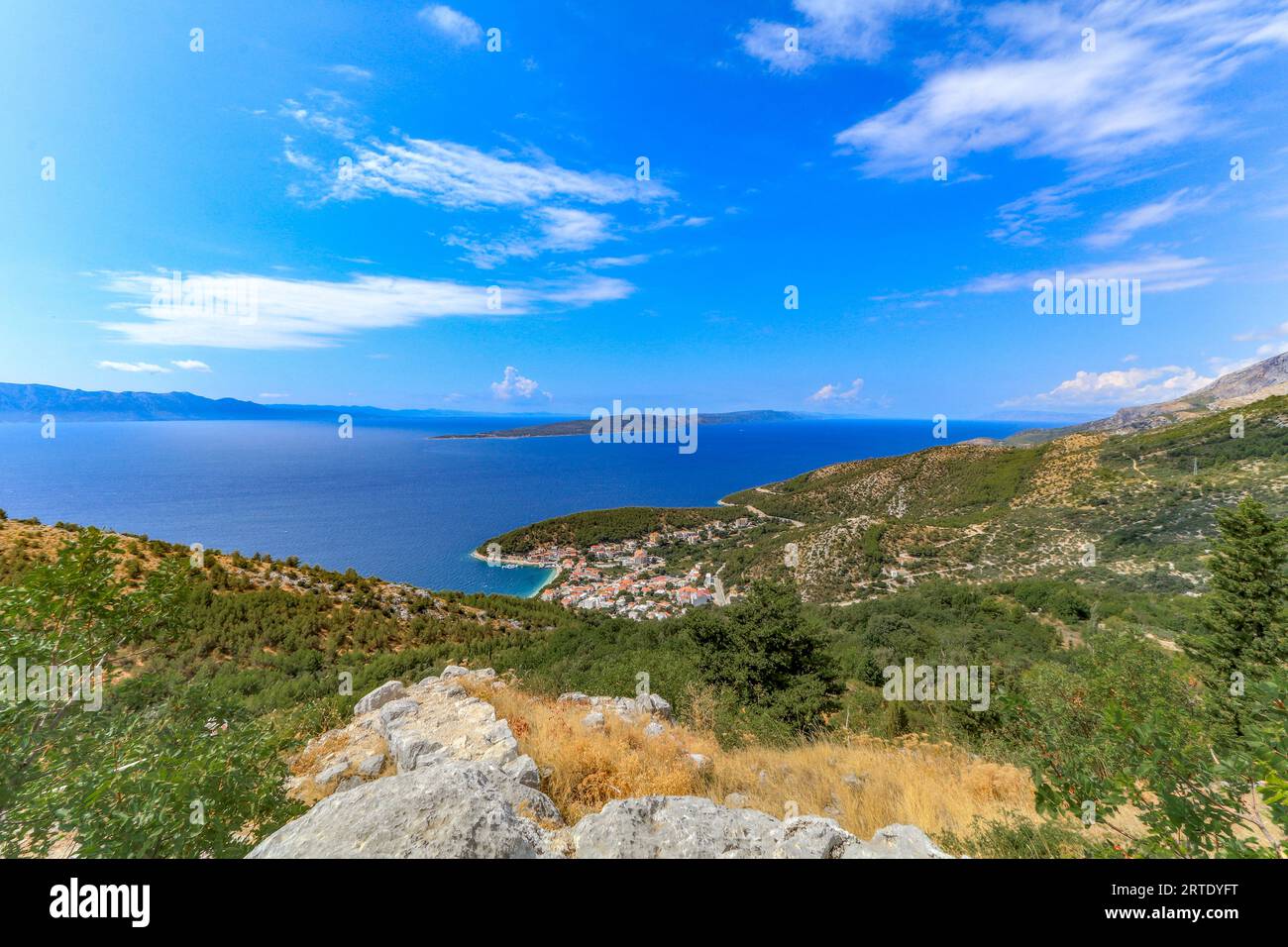 Gradina Fortress Ruins In Drvenik Biokovo Mountain in Croatia Stock ...