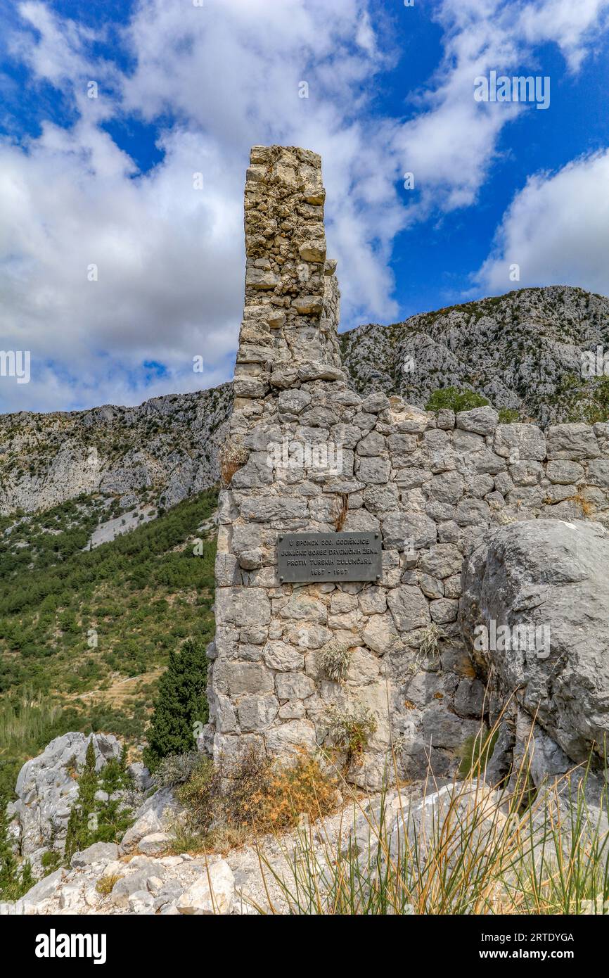 Gradina Fortress Ruins In Drvenik Biokovo Mountain in Croatia Stock ...