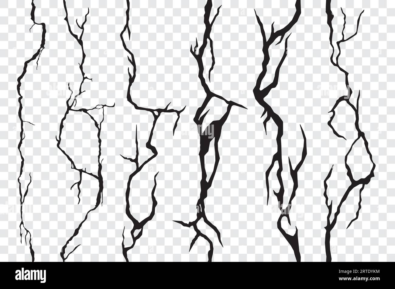 Seamless cracks in the wall, plaster or ground. Broken surface texture ...