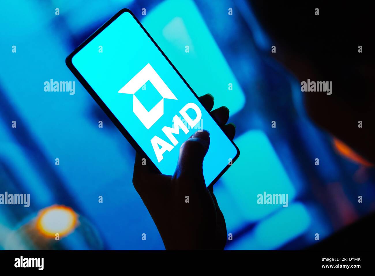 In this photo illustration, the Advanced Micro Devices (AMD) logo is ...