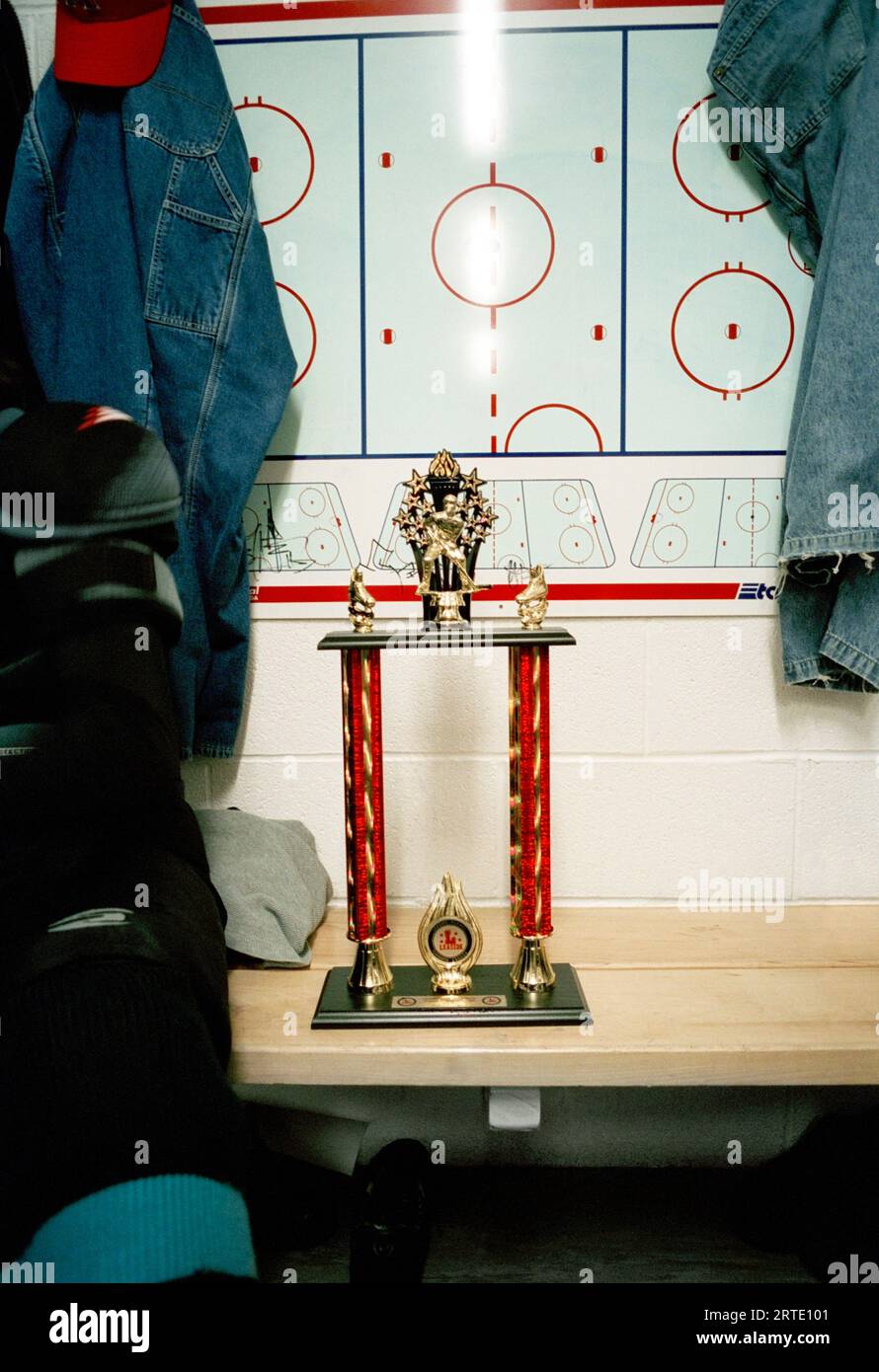 Trophy in Locker Room Stock Photo - Alamy