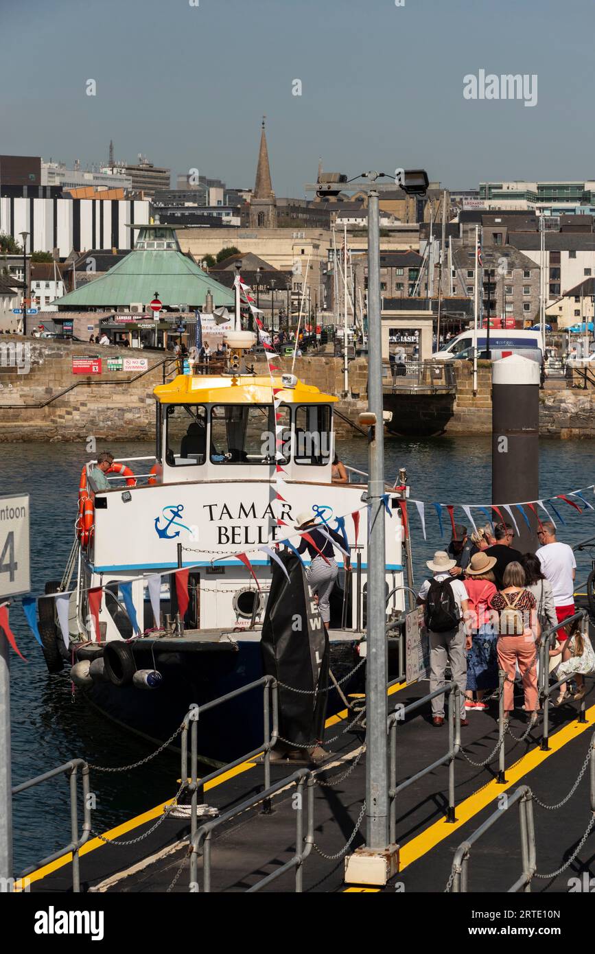 Plymouth, Devon, England, UK, 6th September 2023. Passengers boarding a ...