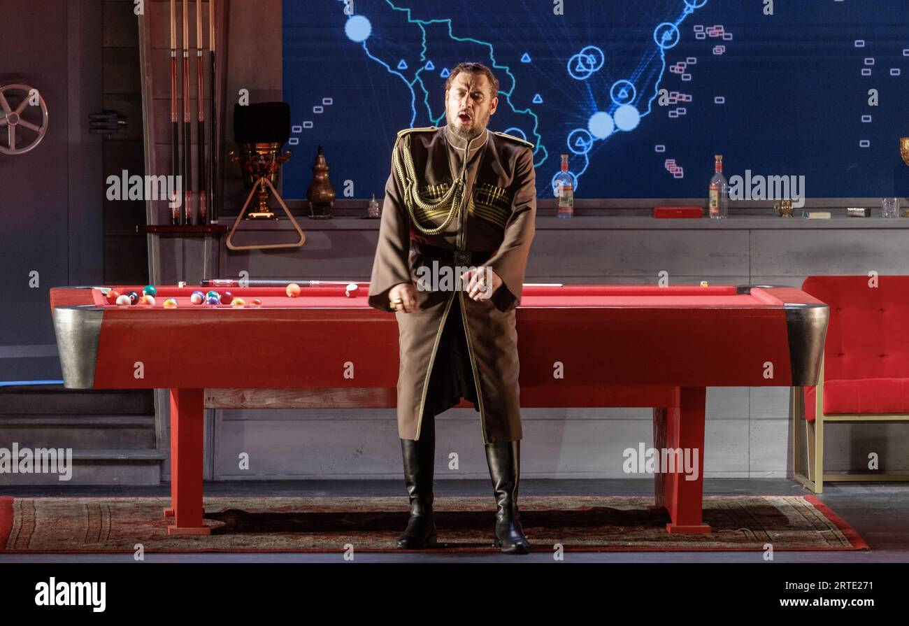 Hamburg, Germany. 12th Sep, 2023. Alexander Tsymbalyuk sings as Boris ...