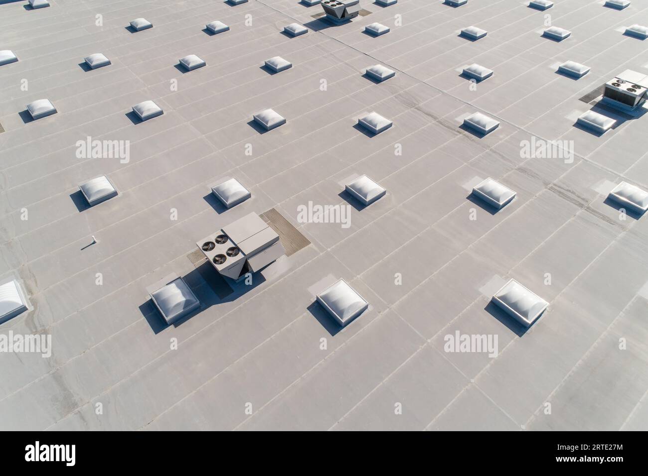aerial view of a rooftop hvac system Stock Photo - Alamy