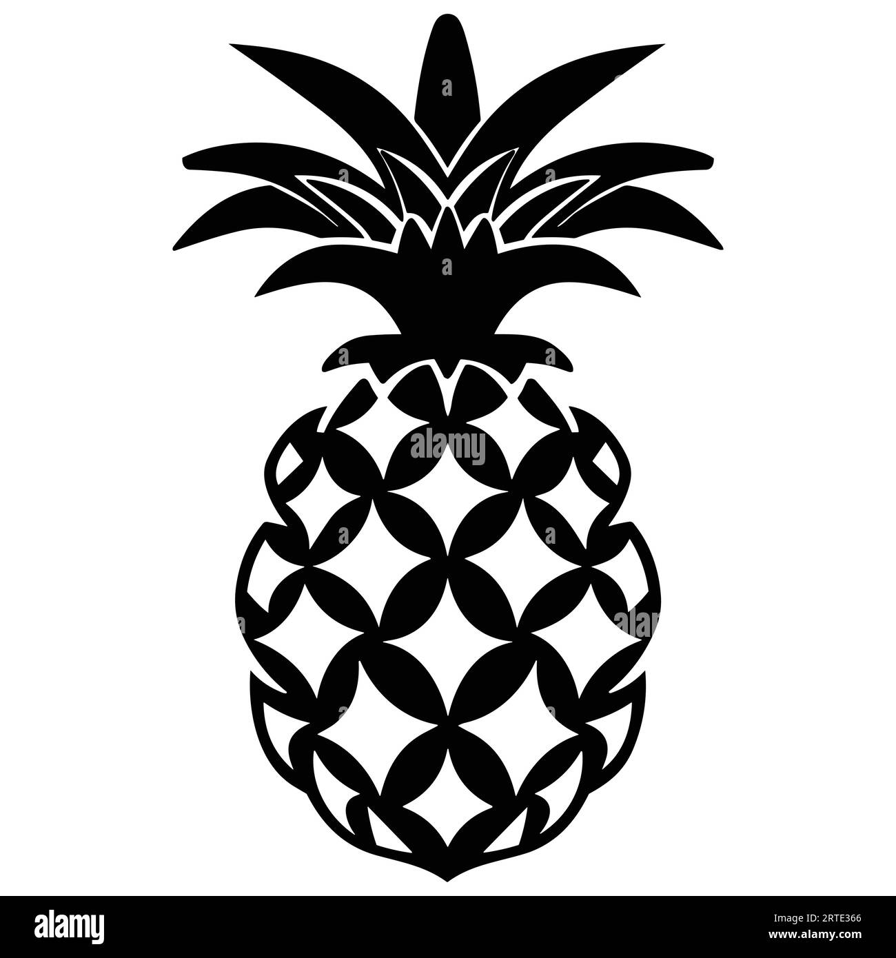 Pineapple symbol icon flat vector Stock Vector Image & Art - Alamy