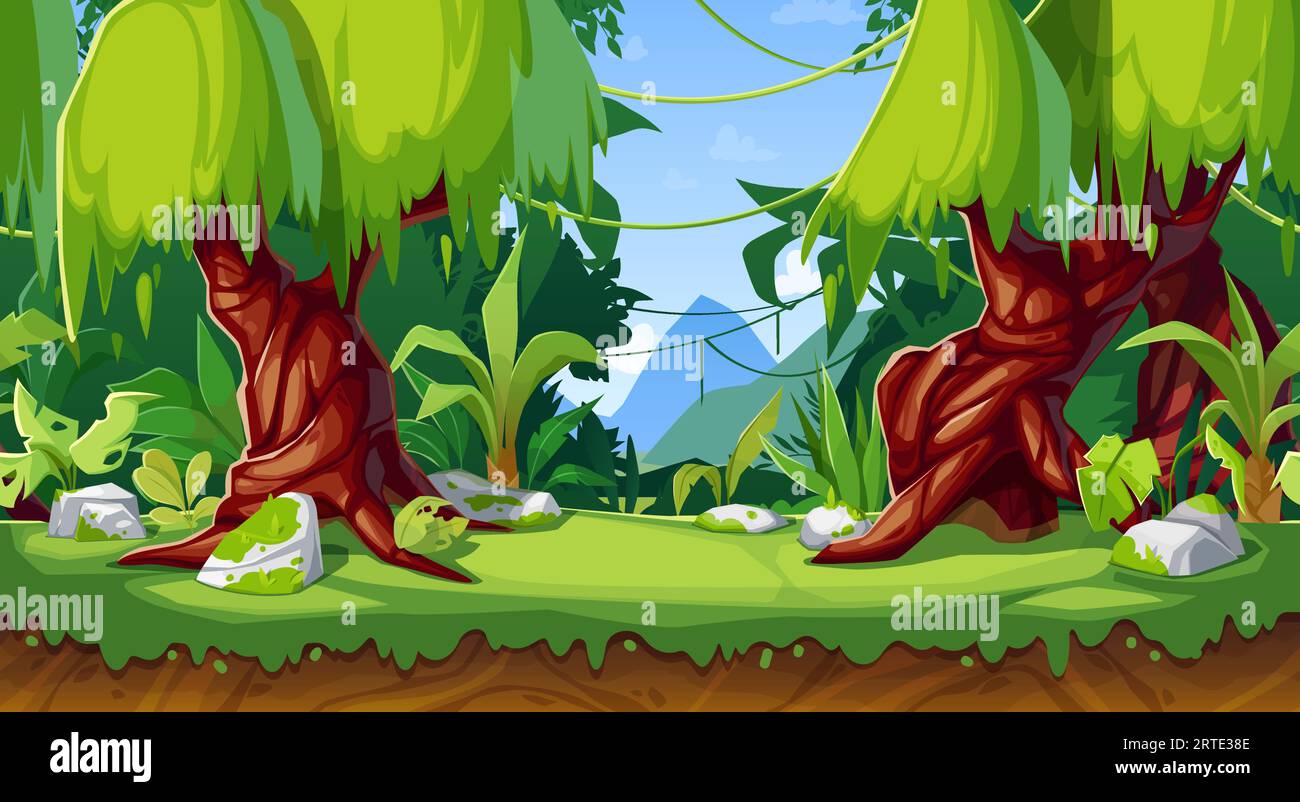 Forest Cartoon Game Background