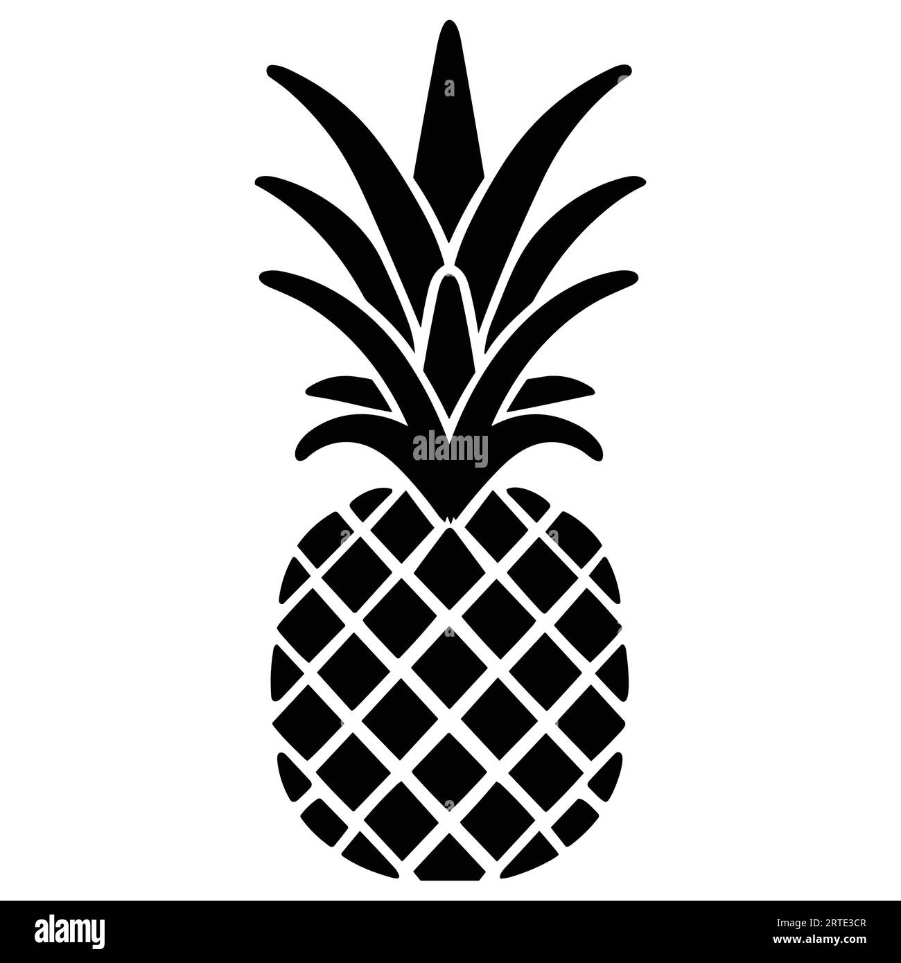 Pineapple symbol icon flat vector Stock Vector Image & Art - Alamy