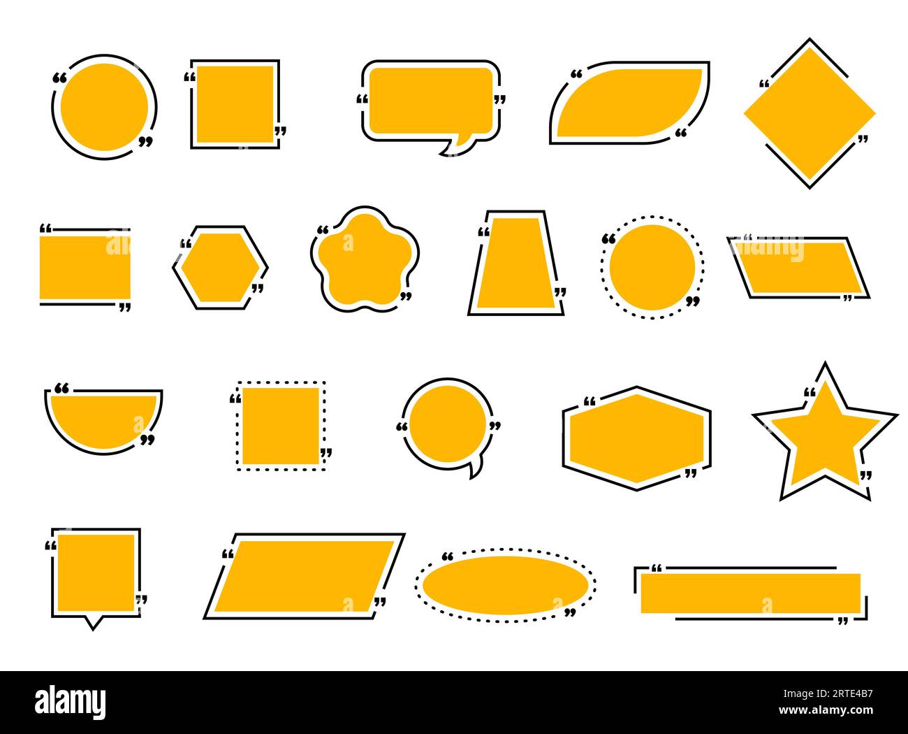 Quote bubble and boxes, chat message, comment and note quote frame ... Quote bubble and boxes, chat message, comment and note quote frame ...