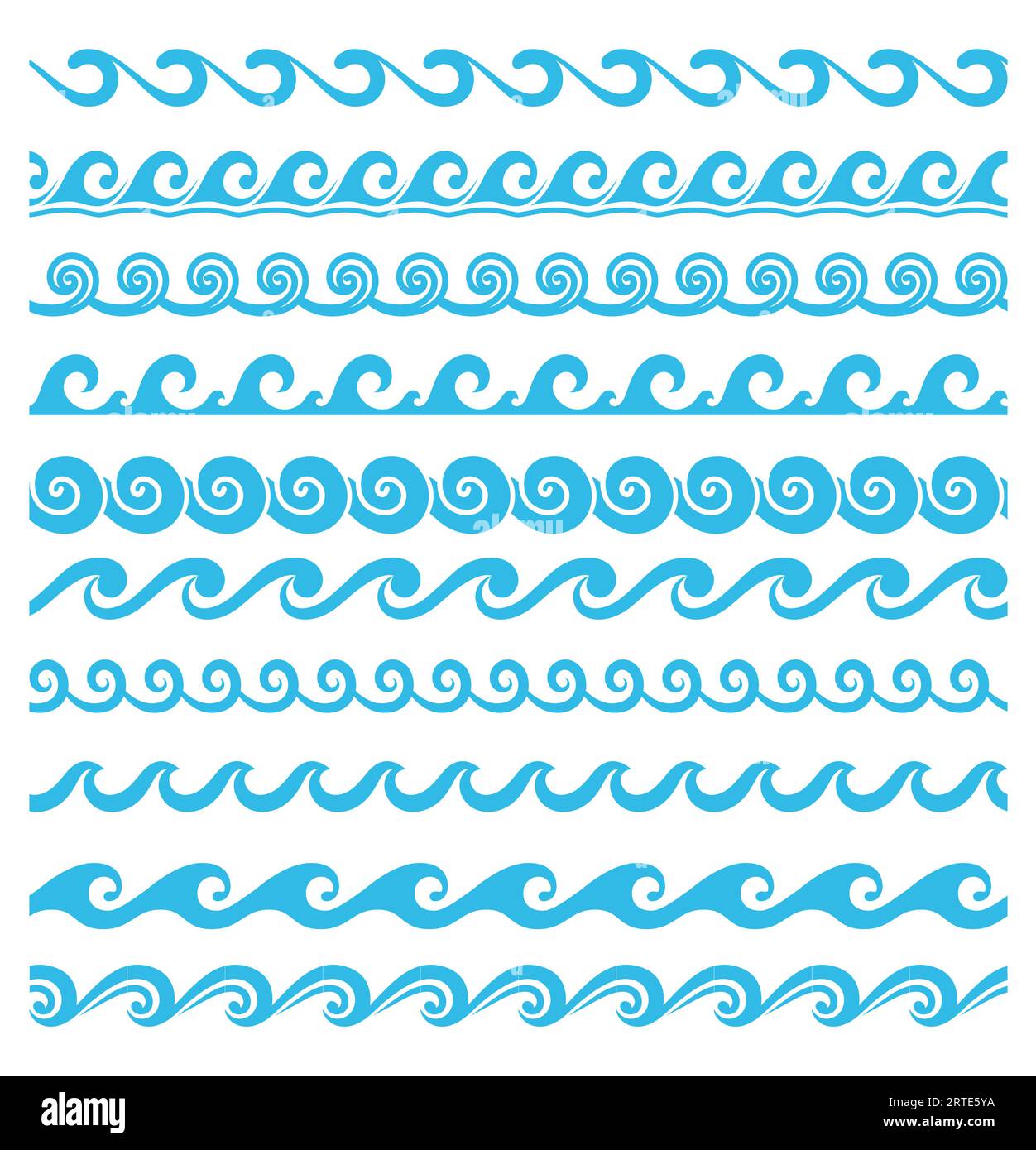 Water round borders Stock Vector Images - Alamy