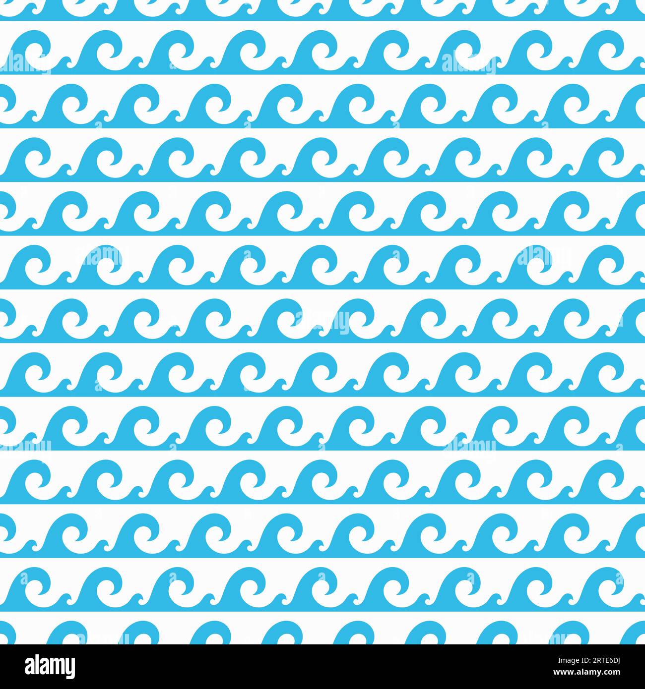 Wave water, sea and ocean seamless wave line pattern, vector background ...