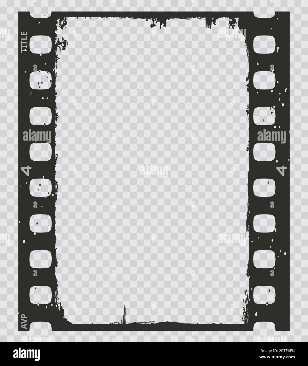 Grunge Movie Film Strip Filmstrip Frame Background Vector Old Photo