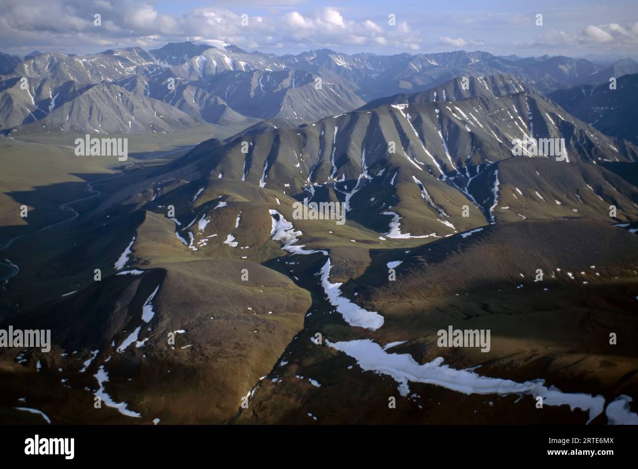 Mountainous topography of Alaska's North Slope area; North Slope ...