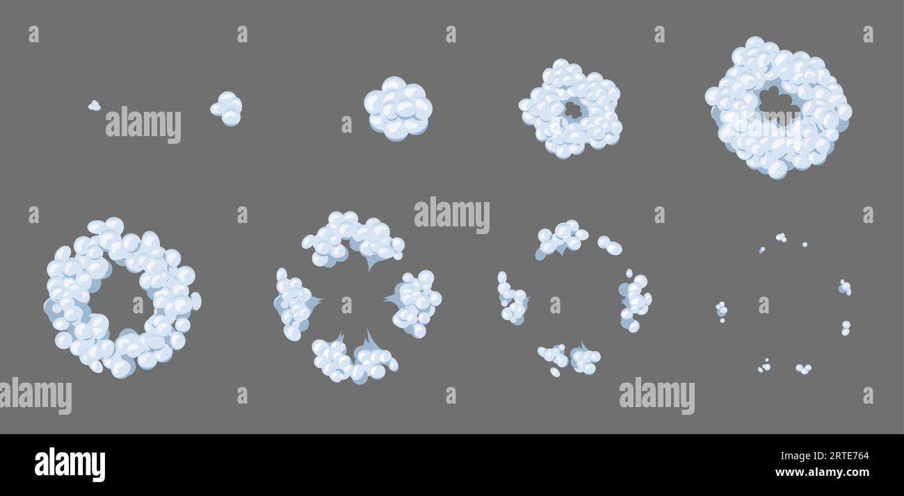 Animated smoke puff sequence cartoon hi-res stock photography and ...