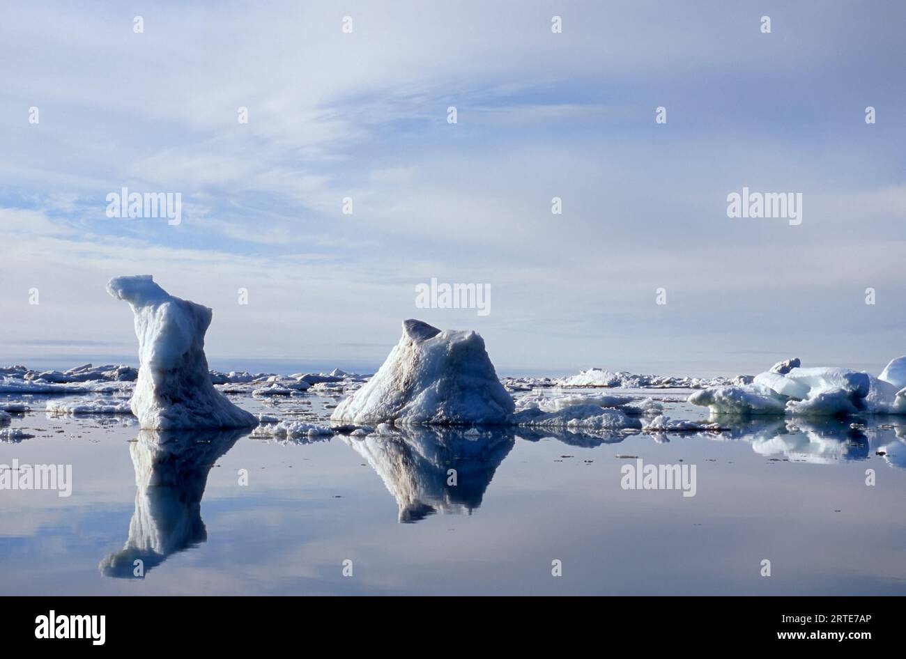 Melting ice caused by global warming; North Slope, Alaska, United ...