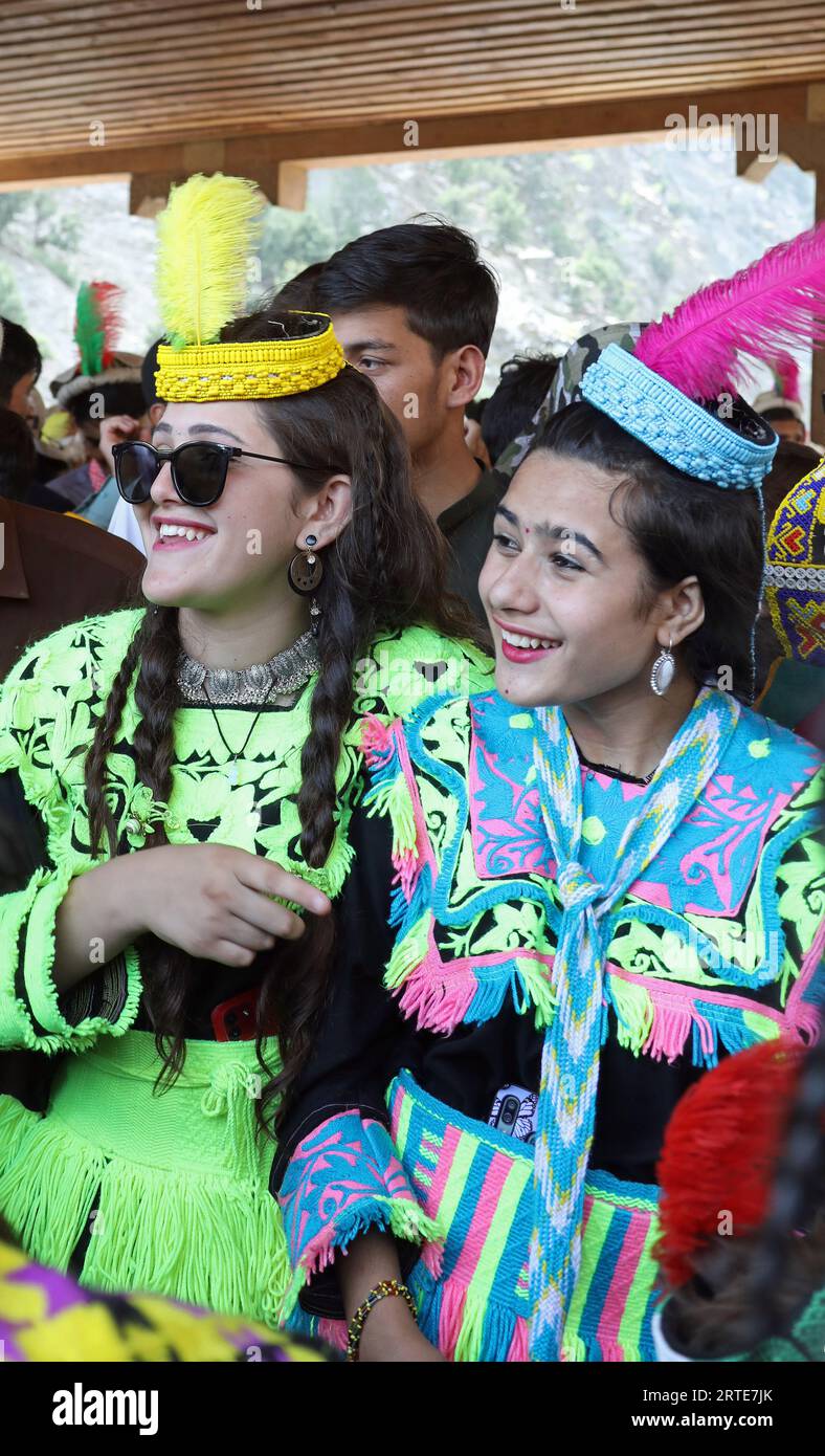 Kalash teenagers at the Uchal Summer Festival Stock Photo - Alamy