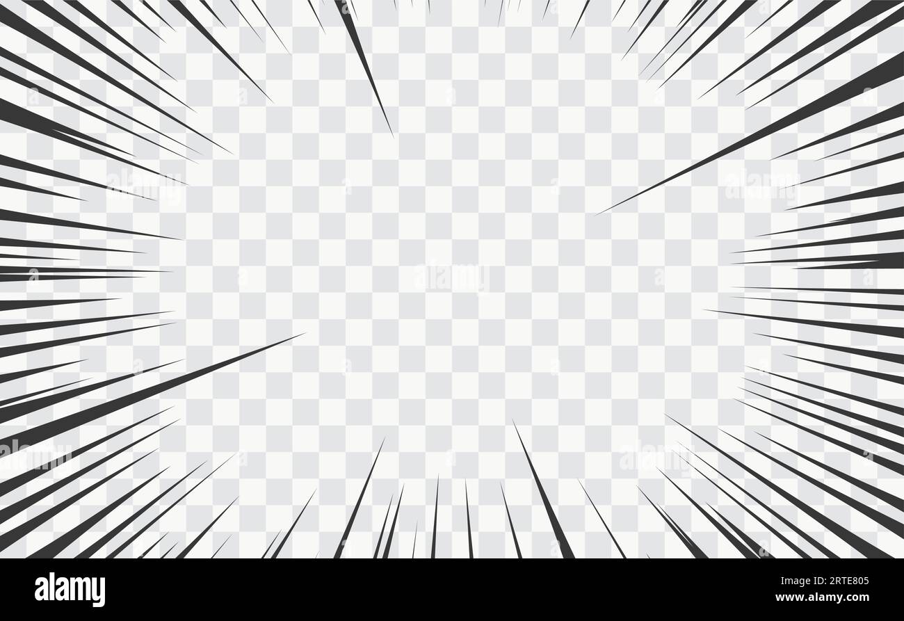 Comic manga transparent background, explosion or anime motion speed ...