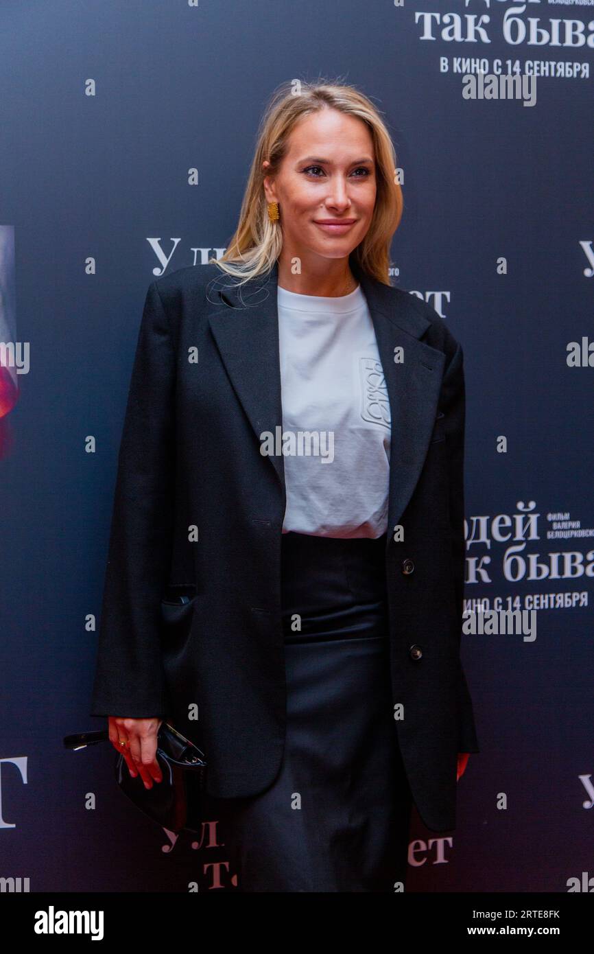 Moscow. TV presenter Marika (Maria Kravtsova) at the premiere of the ...