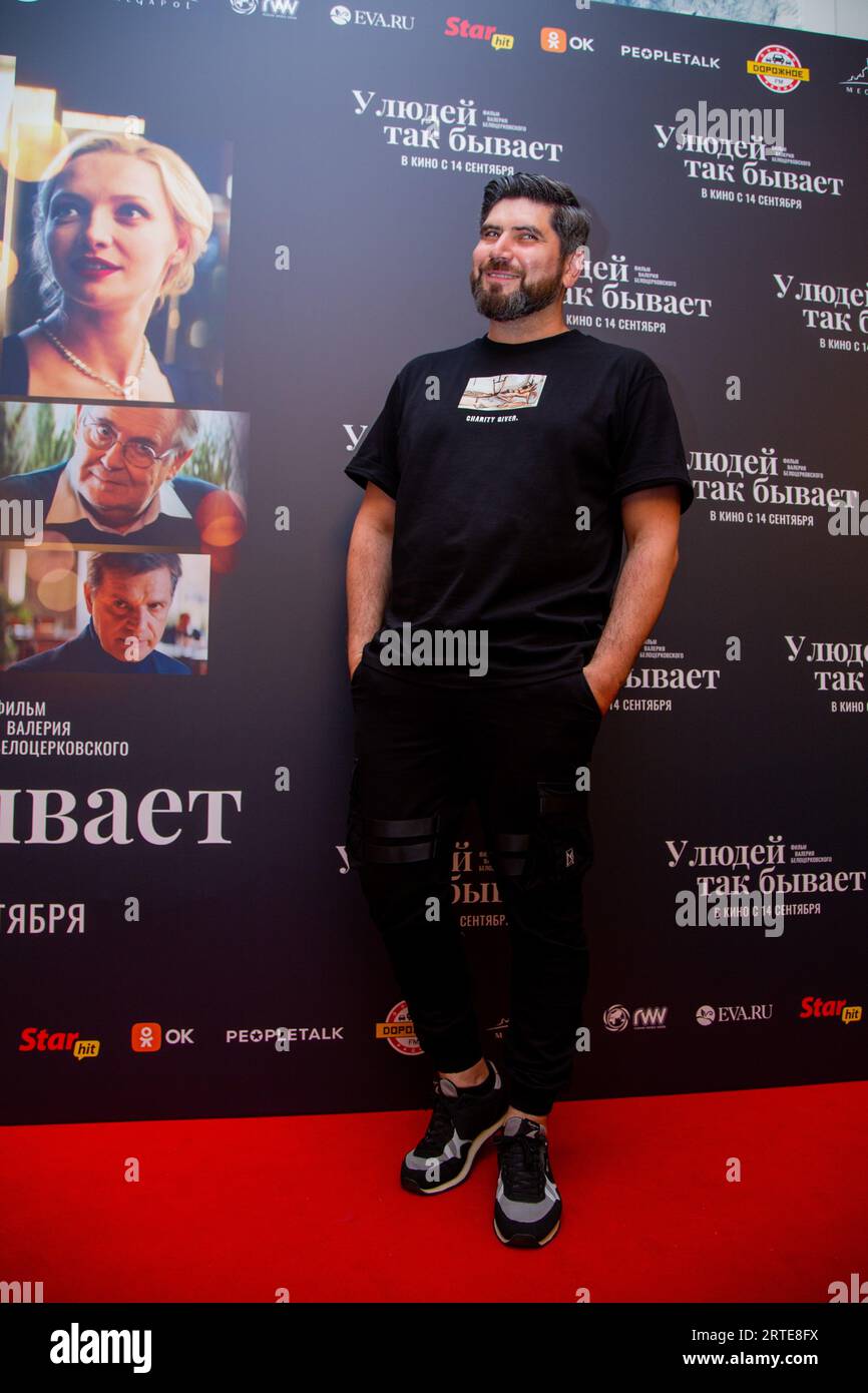Moscow. Dubbing actor Karen Arutyunov at the premiere of the film `It ...