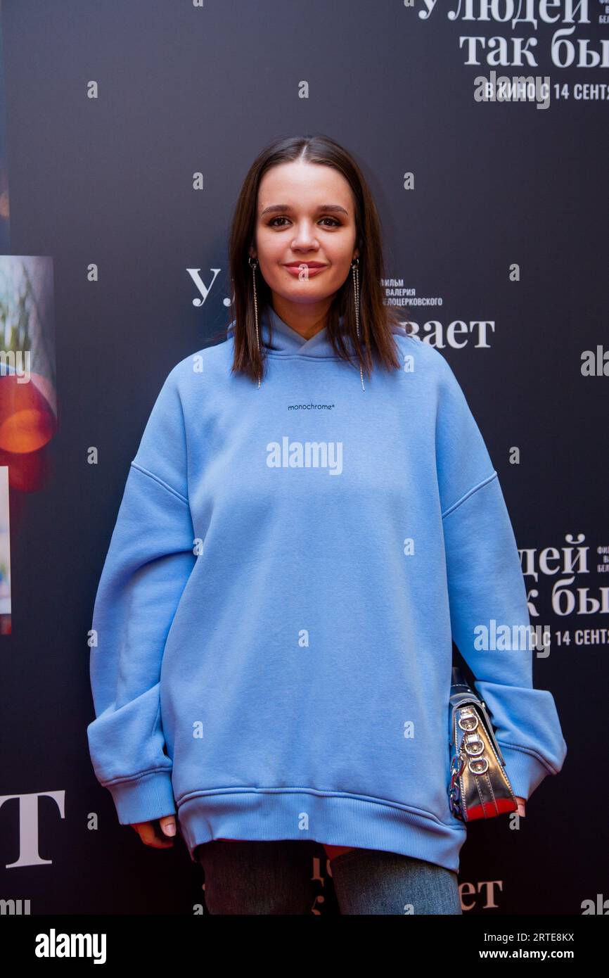 Moscow. The daughter of singer Slava Alexander Morozov at the premiere ...