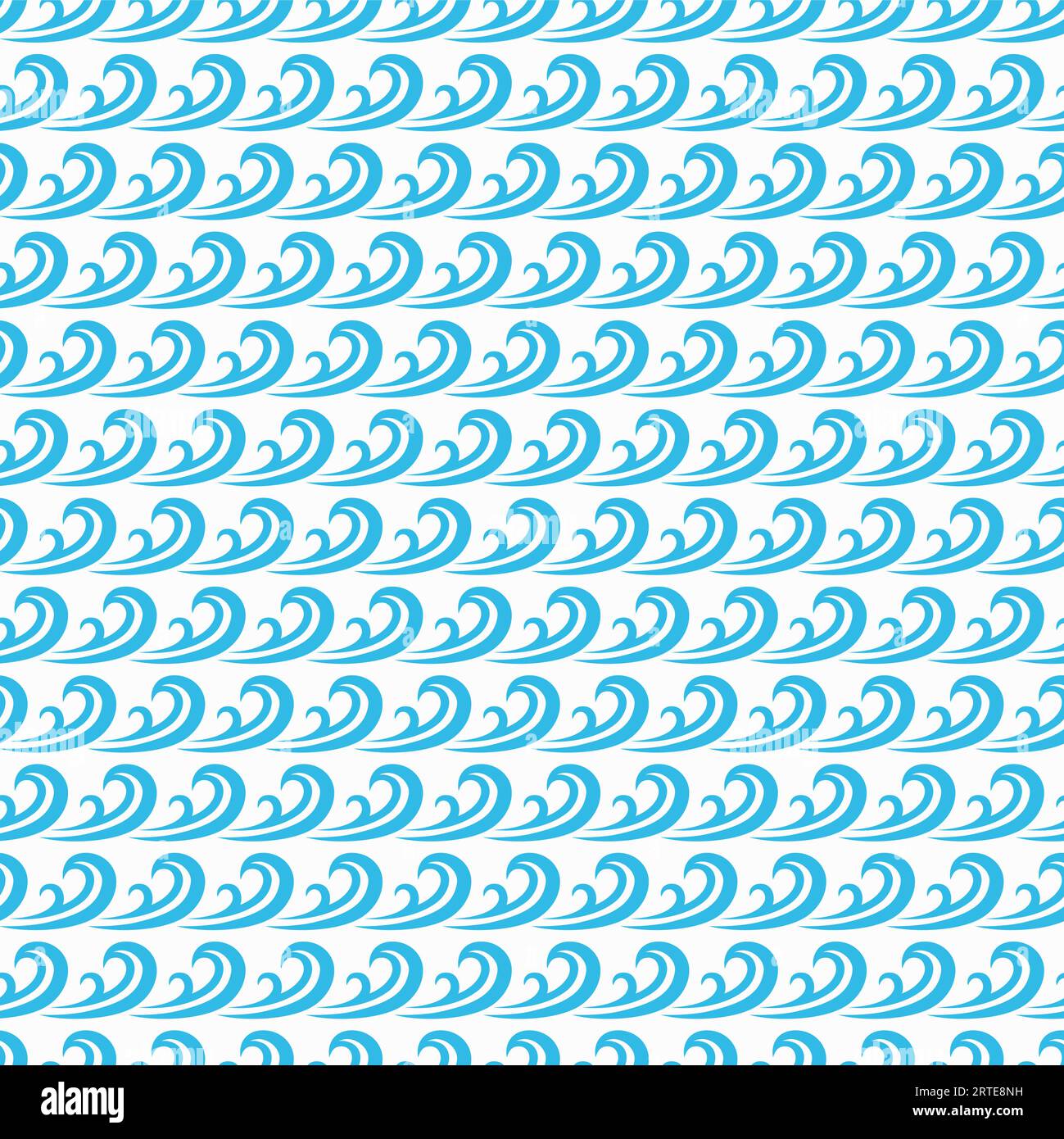 Sea and ocean surf wave seamless pattern. Blue water vector background ...