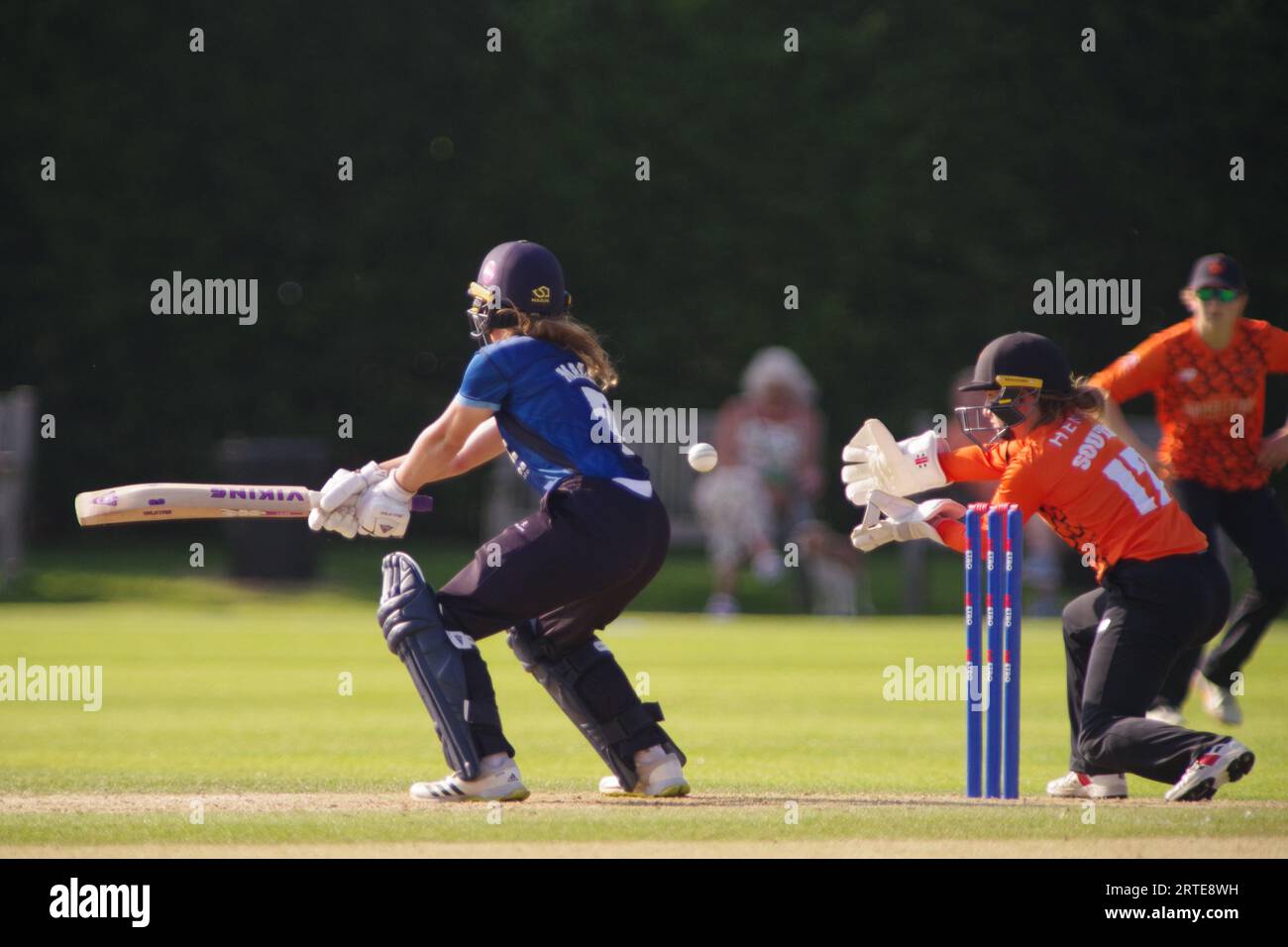Gosforth, 5 September 2023. Emma Marlow batting for Northern Diamonds ...