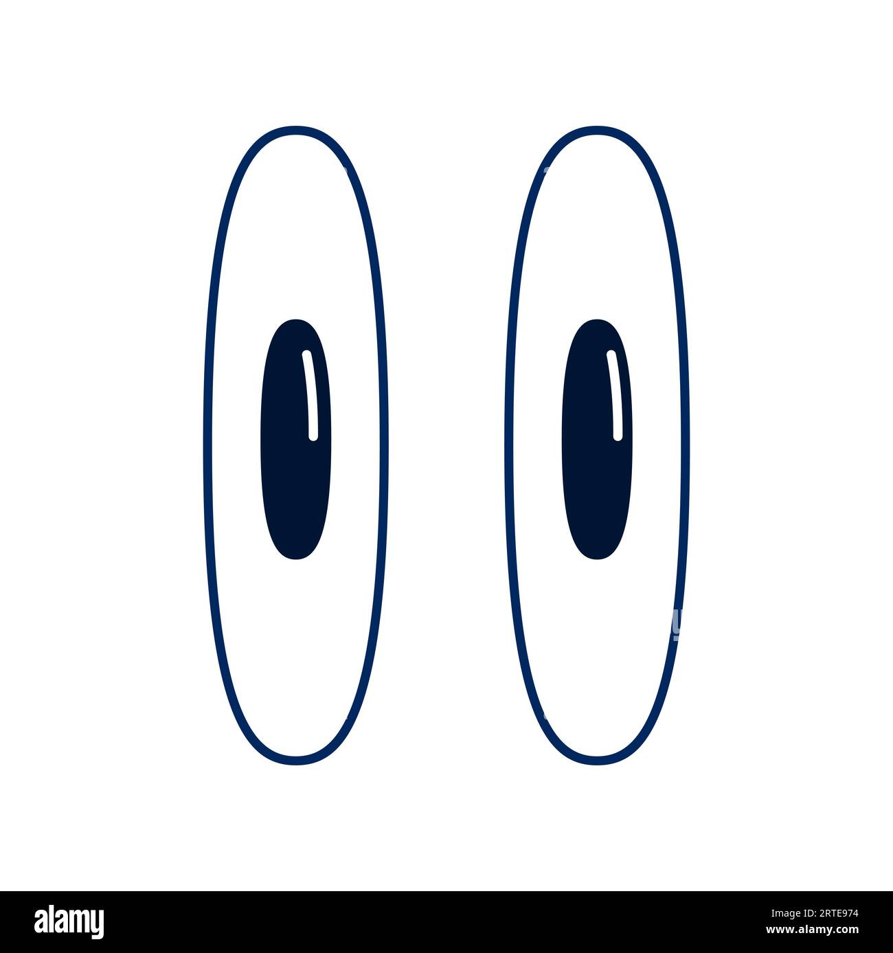 Staring shocked eyes isolated cartoon surprised look, eyeballs full of ...