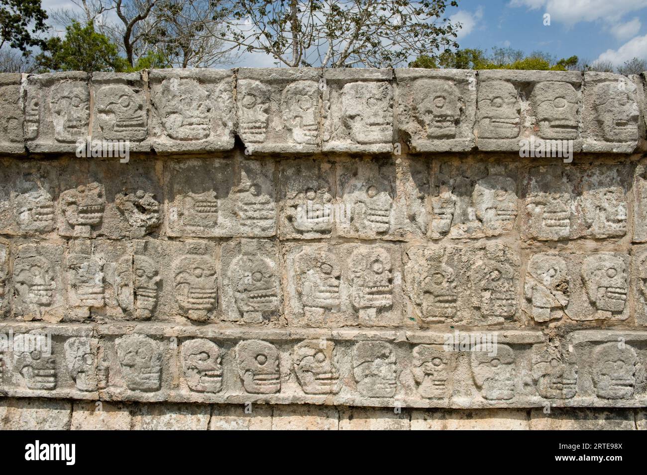 Ancient Mayan carvings at Chichen Itza; Yucatan Peninsula, Mexico Stock ...