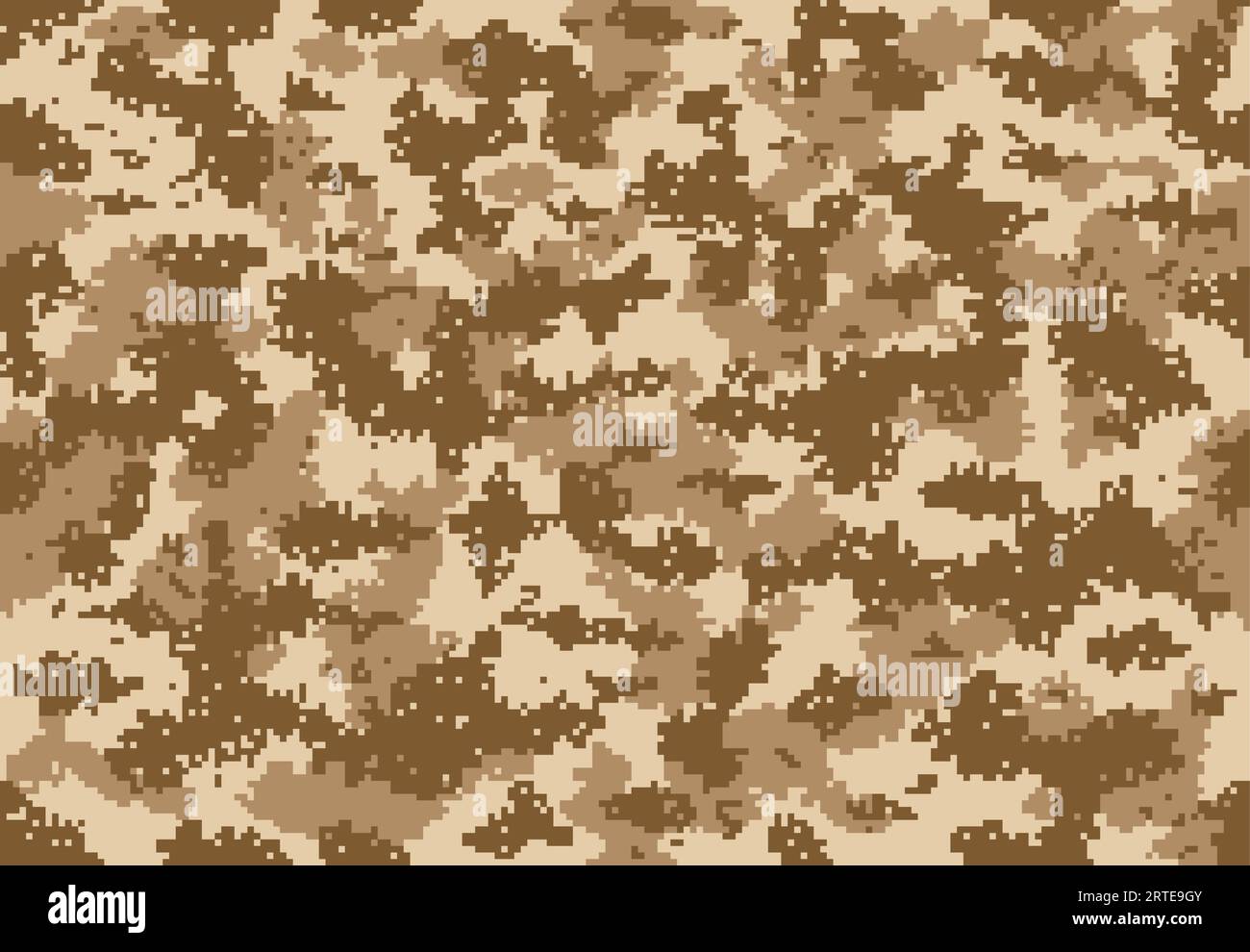 Brown and sand pixel military camouflage pattern. Army or hunting camo ...