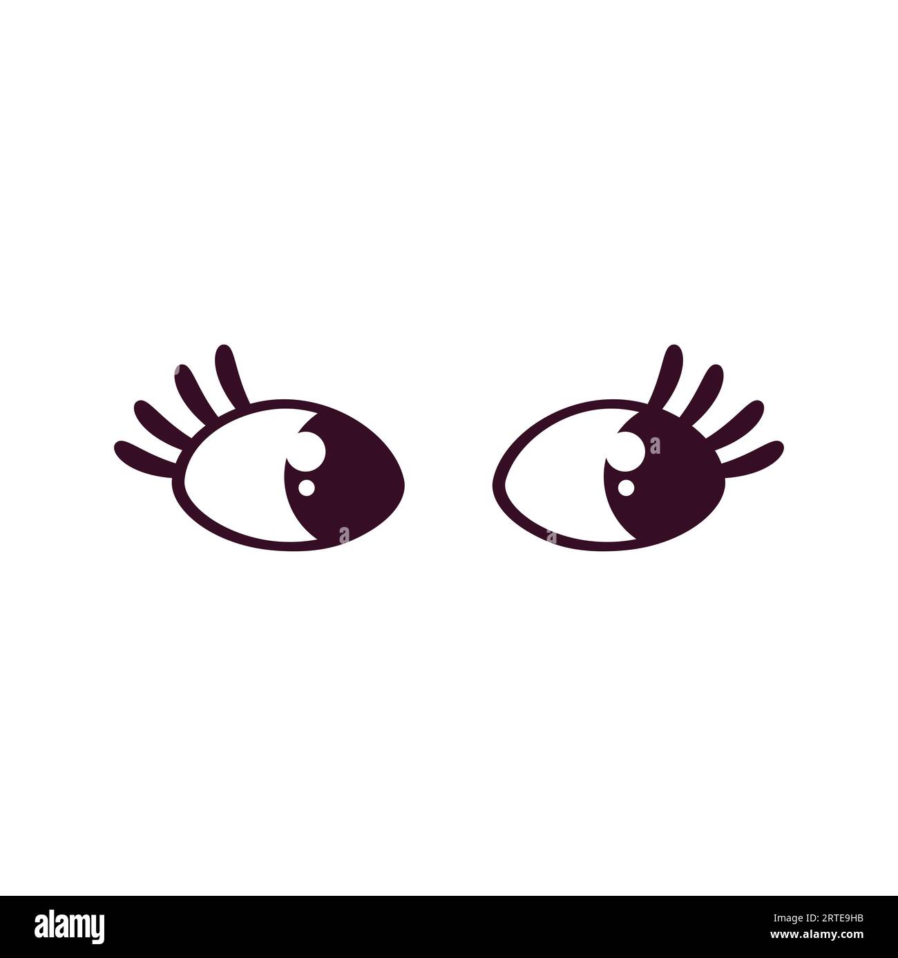 Retro 30s cartoon eyes, happy vision mascot character funny face ...