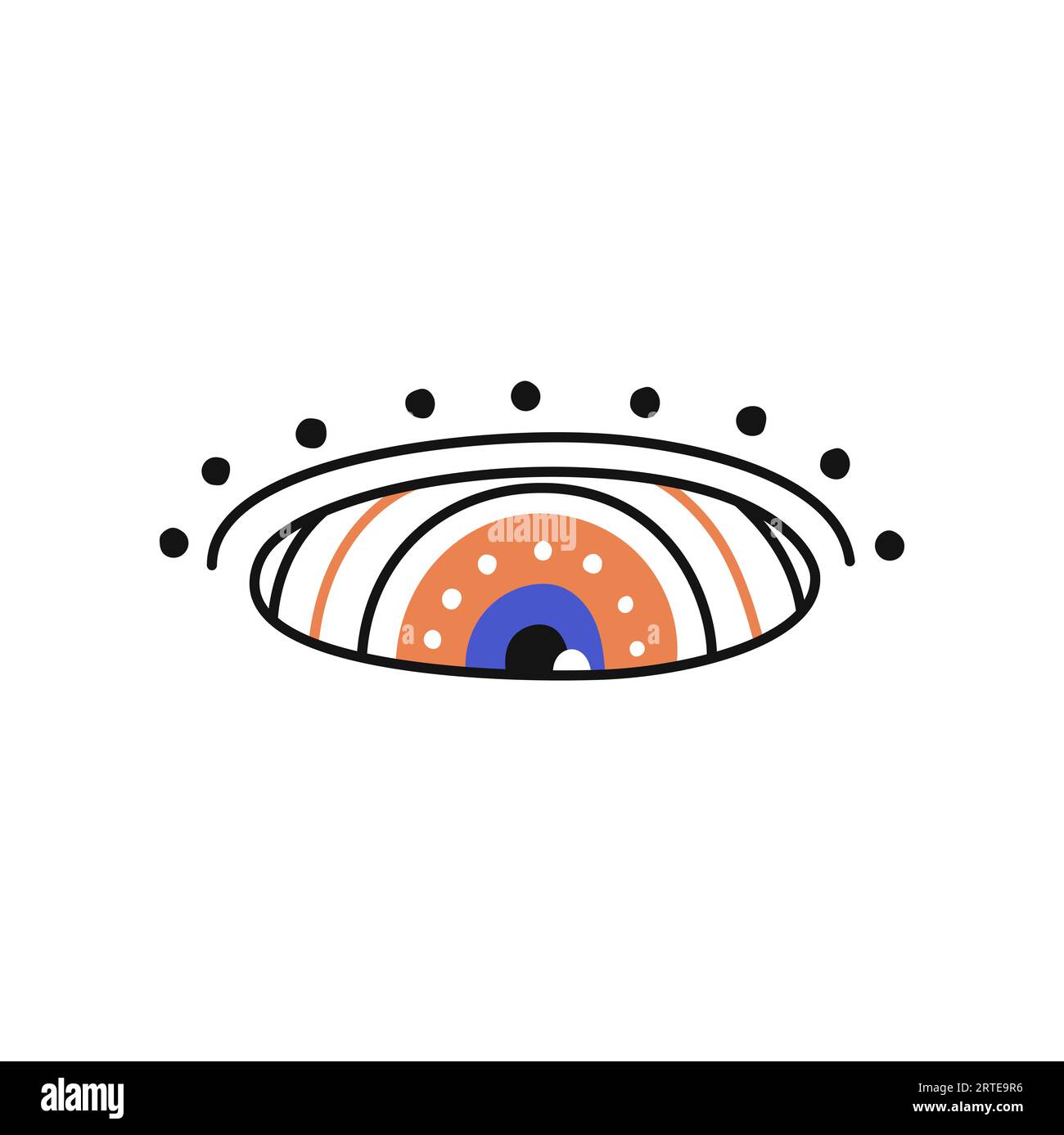 Spiritual eye magical witchcraft amulet talisman isolated vector icon ...