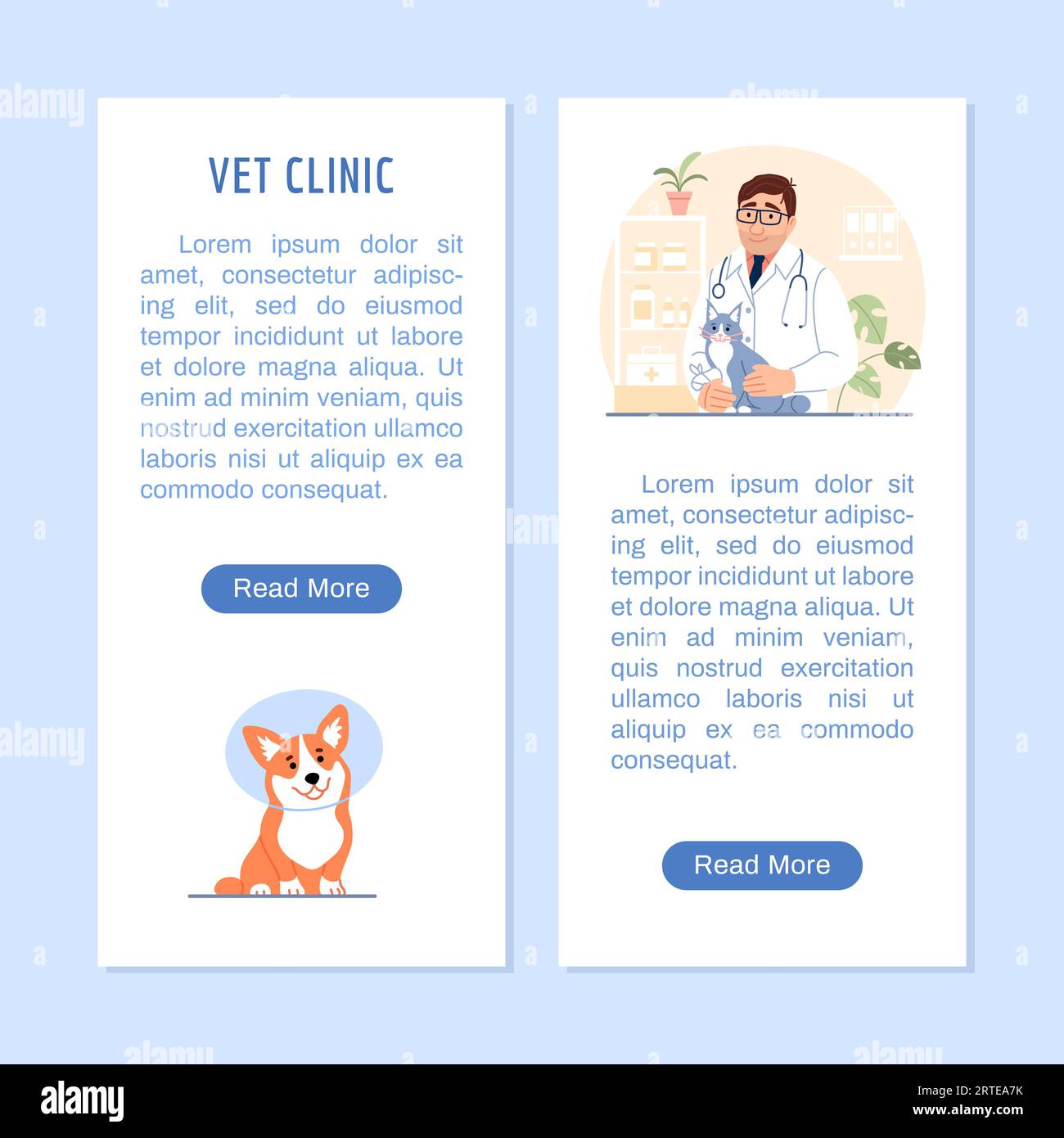 Vet clinic flyer, vertical banner with copy space Stock Vector Image ...