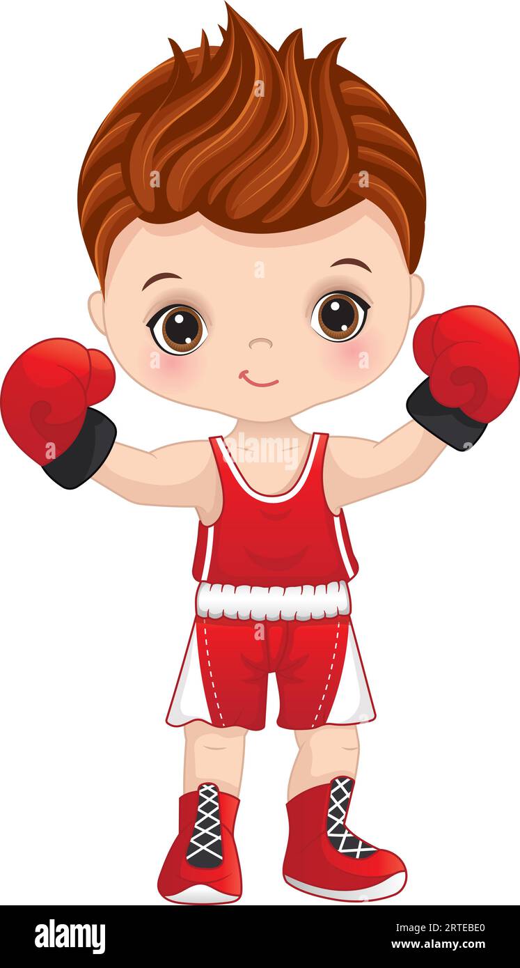 Kid red boxing gloves isolated Cut Out Stock Images & Pictures - Alamy
