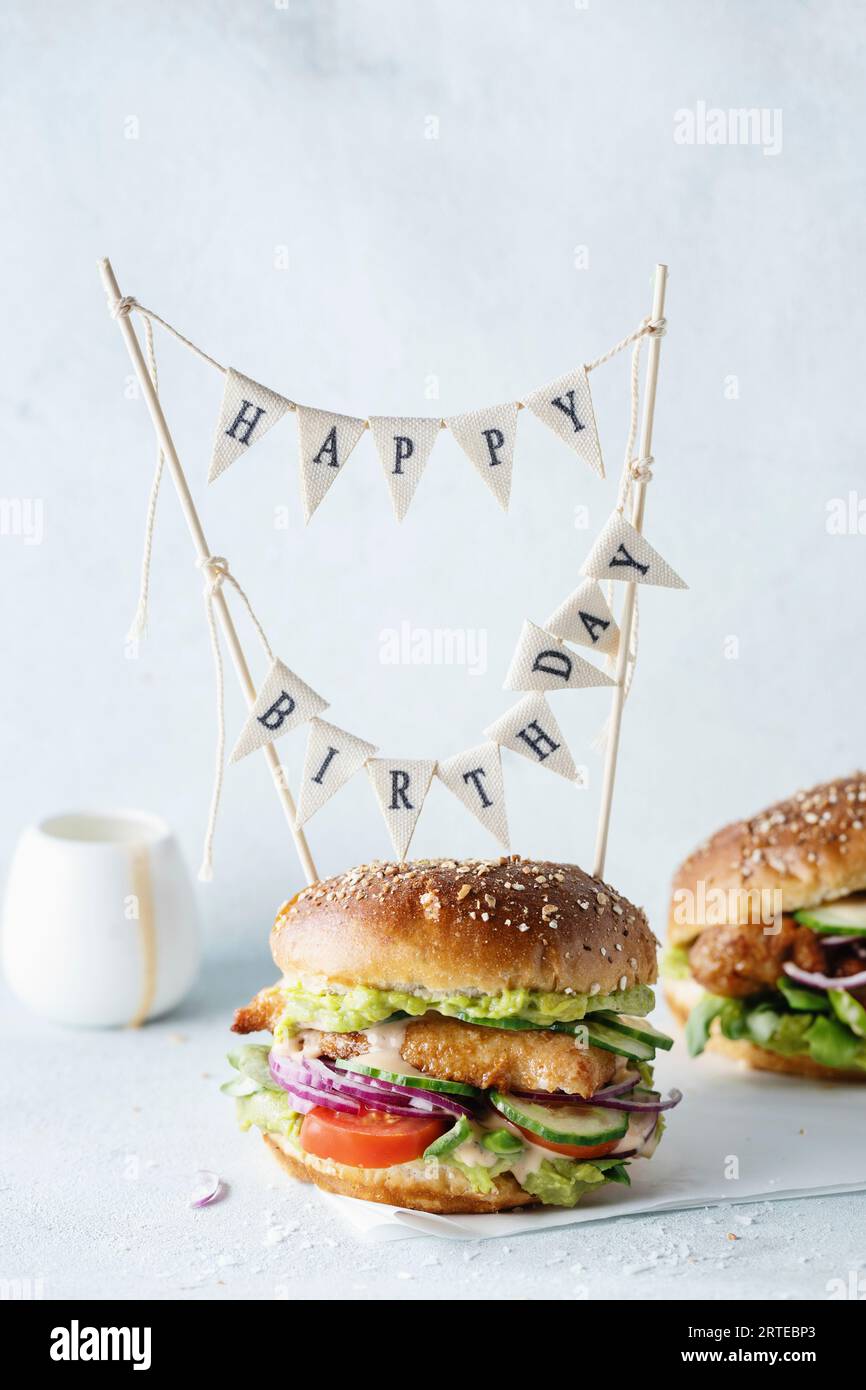 Happy birthday burger hi-res stock photography and images - Alamy