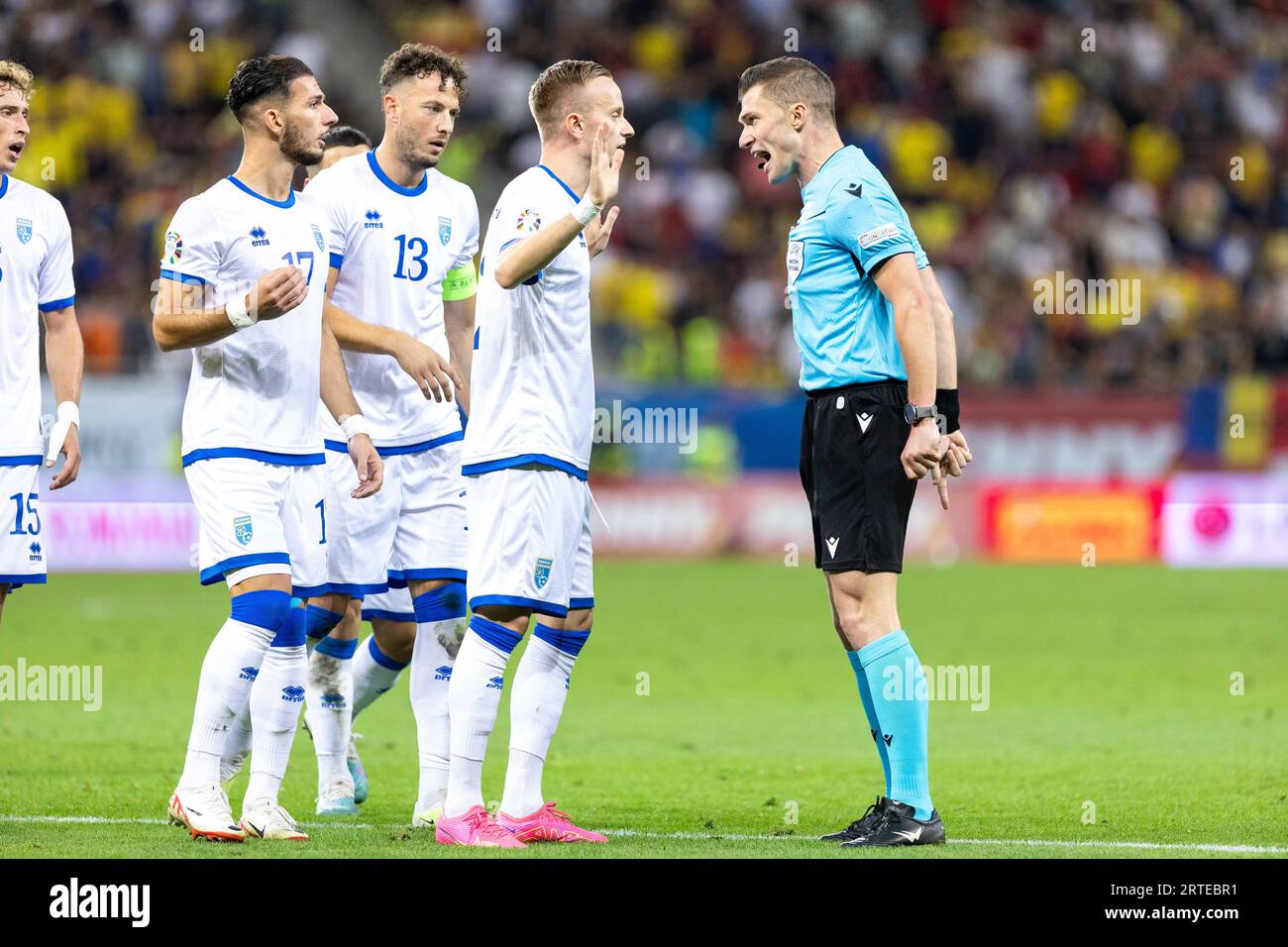 Referee Willy Delajod shouting during the UEFA Euro 2024, European ...