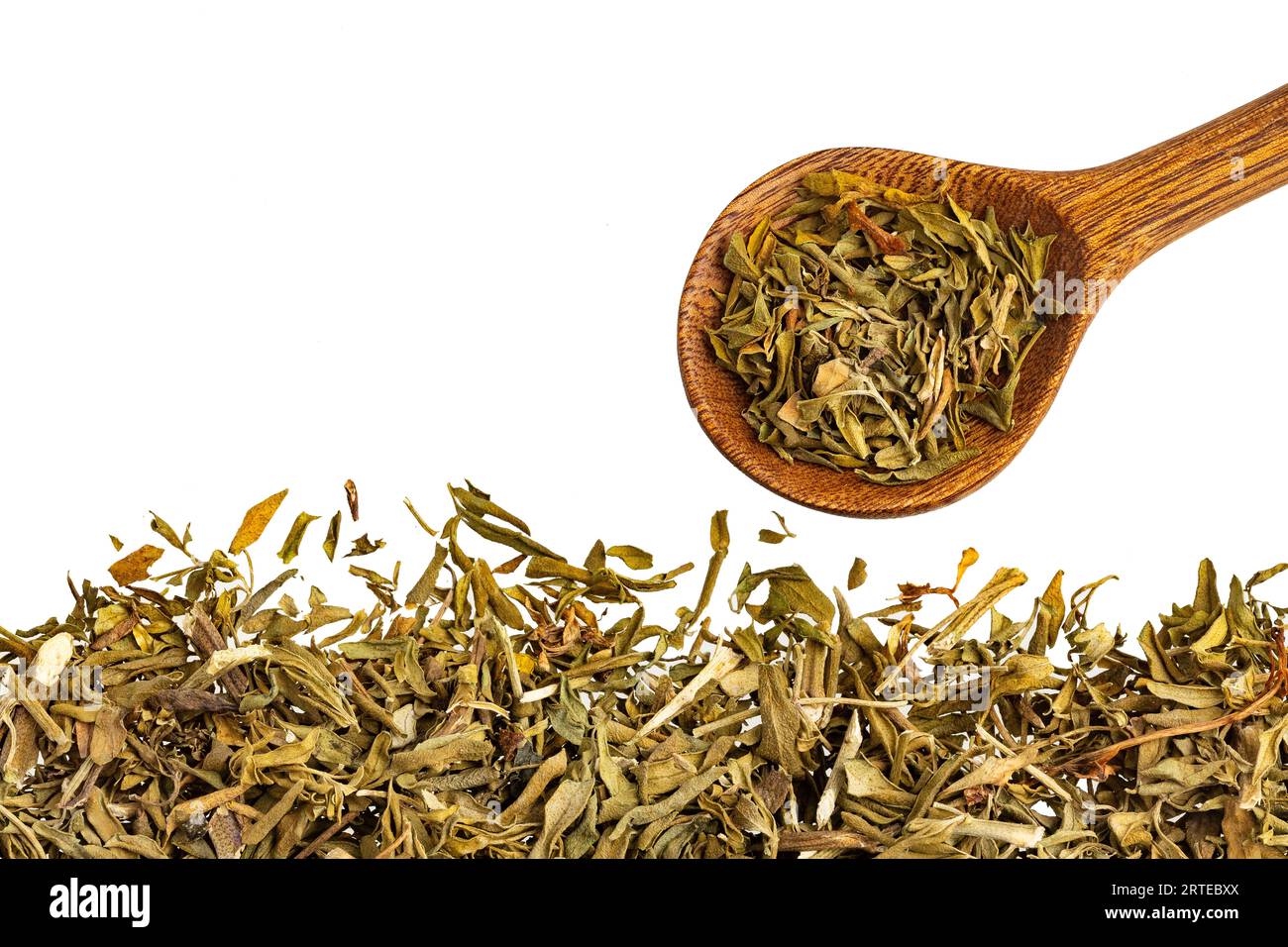 Ruta graveolens - Dried rue leaves in the spoon Stock Photo - Alamy